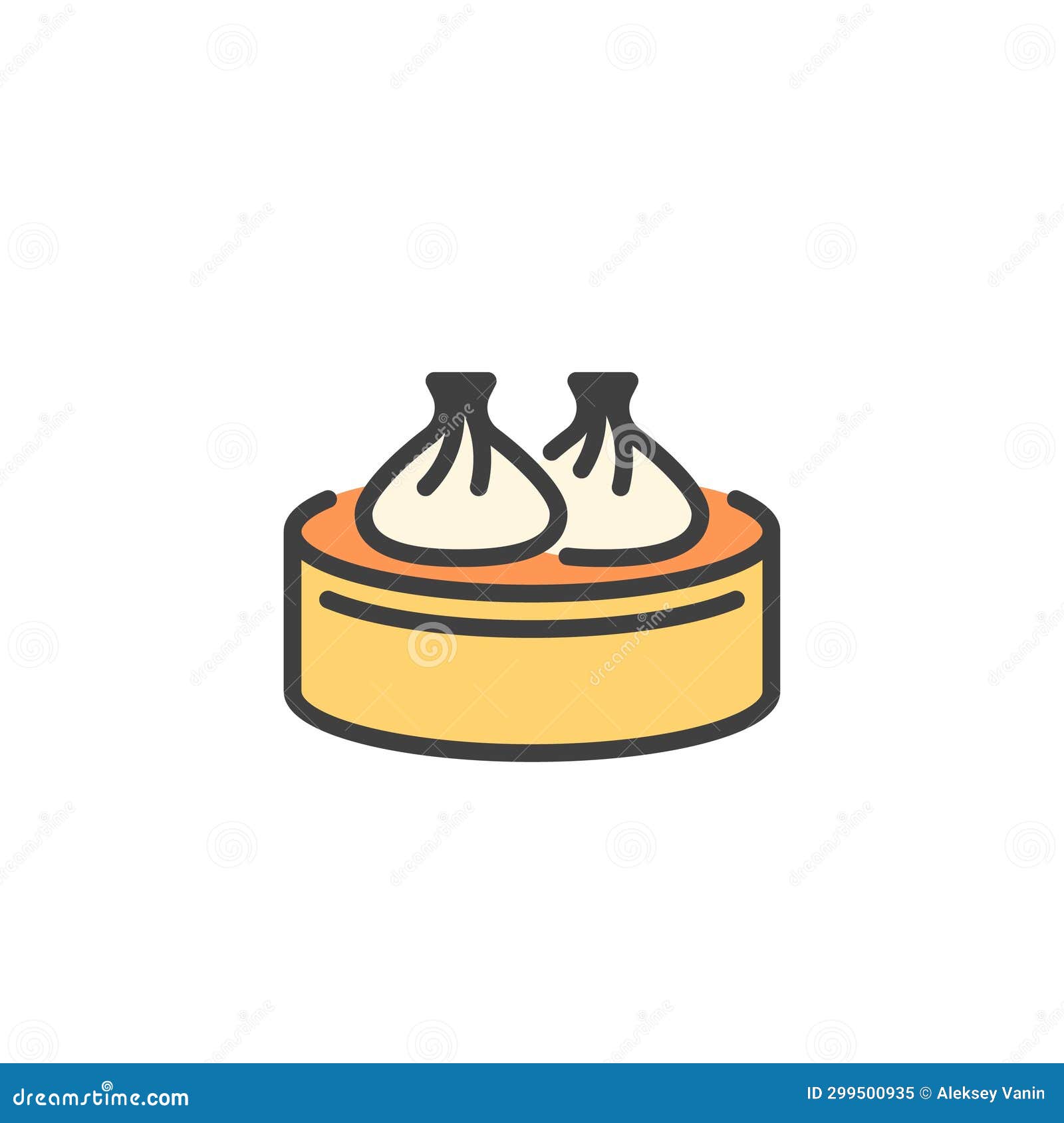 Chinese Dumplings In Bamboo Steamer Vector Realistic Illustration 293749815