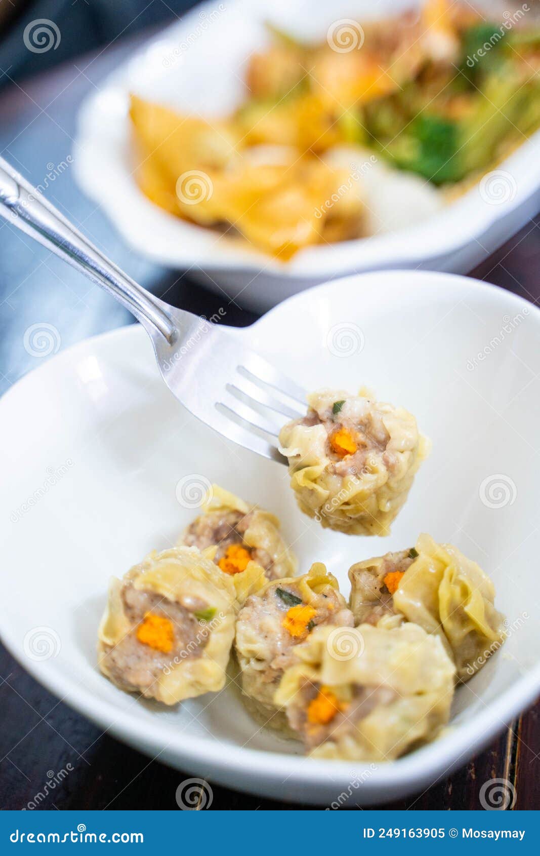 Chinese Dumplings and Pork Inside Stock Image - Image of cook, chinese ...