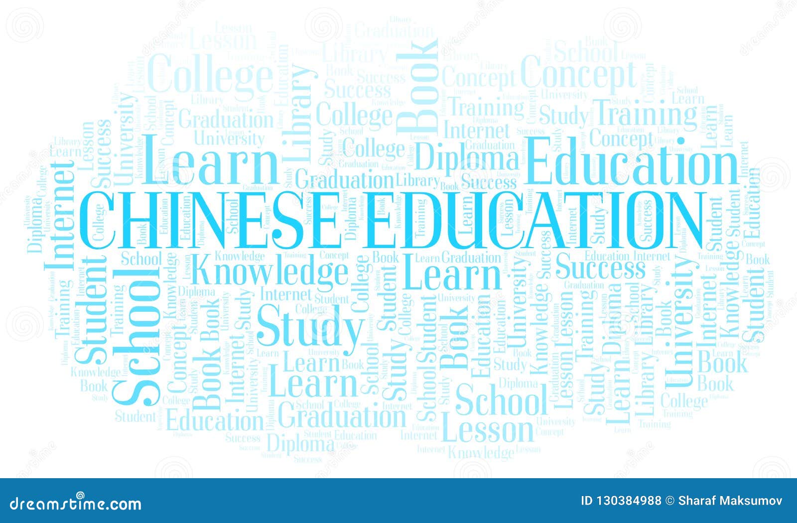 Chinese Education Word Cloud. Stock Illustration - Illustration of ...