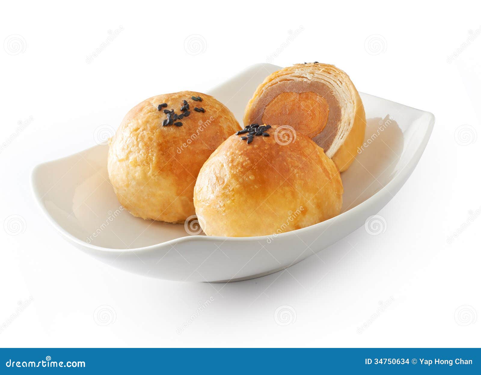 Chinese Egg Yolk Puff stock photo. Image of white, taste - 34750634