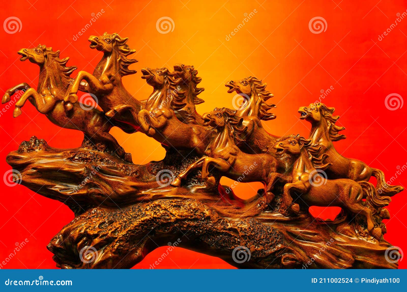 Chinese Eight Horses Abstract Sculpture Fengshui Statue Stock Photo ... Chinese Eight Horses Abstract Sculpture Fengshui Statue Stock Photo ...