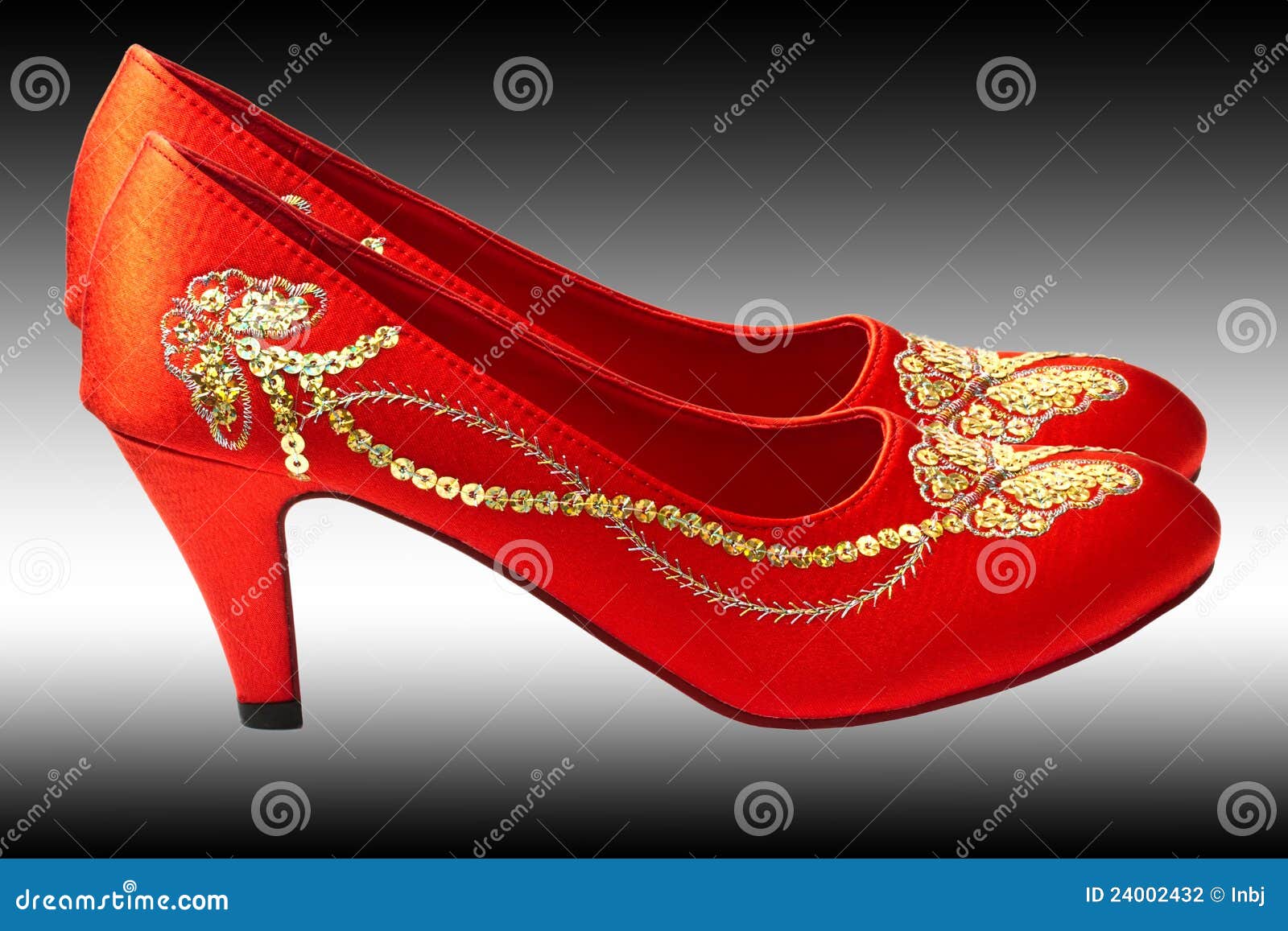 Chinese Embroidered Wedding Shoes Stock Photo - Image of accessory ...