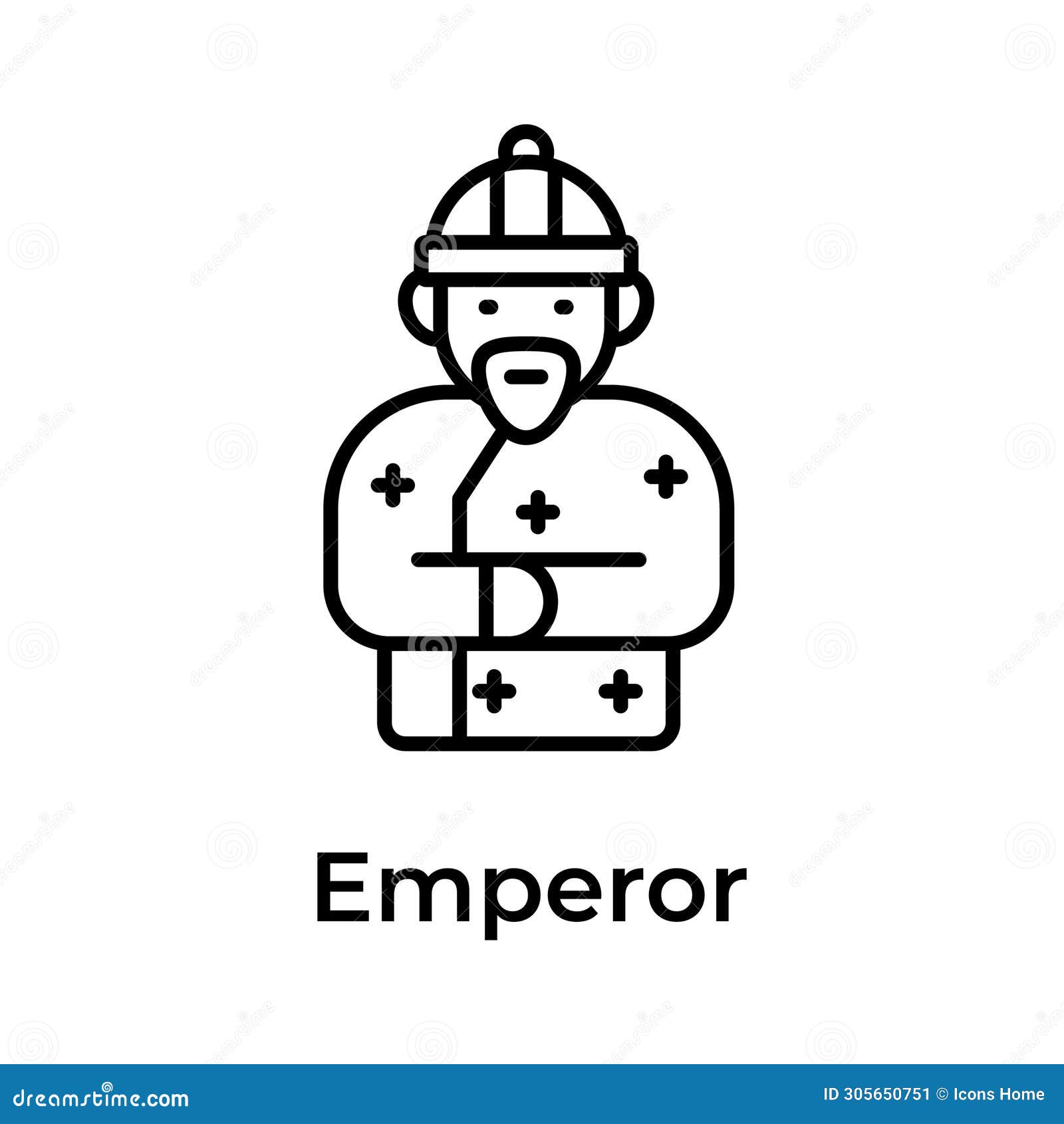 Chinese Emperor Vector Design Isolated on White Background Stock Vector ...