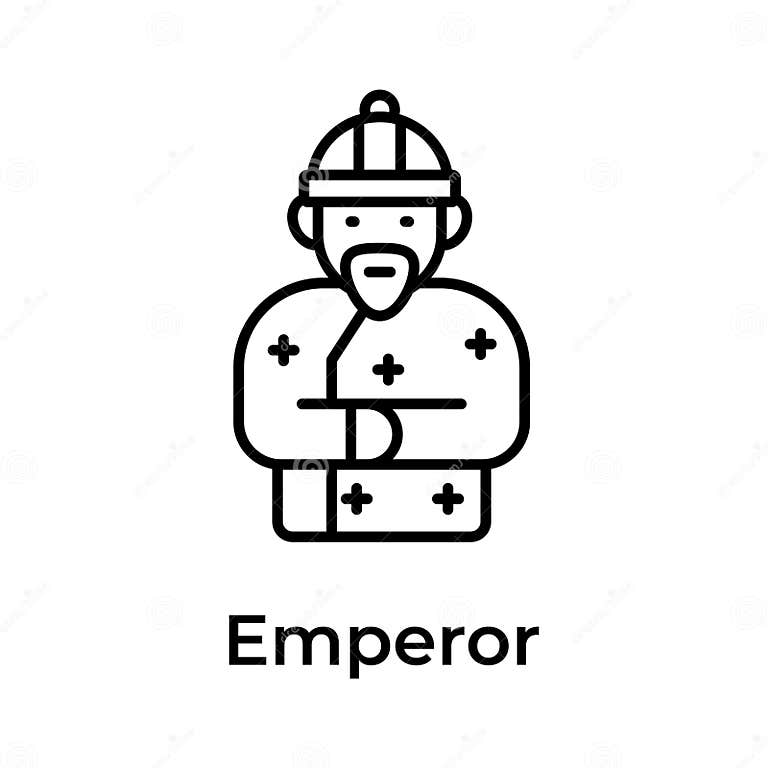 Chinese Emperor Vector Design Isolated on White Background Stock Vector ...