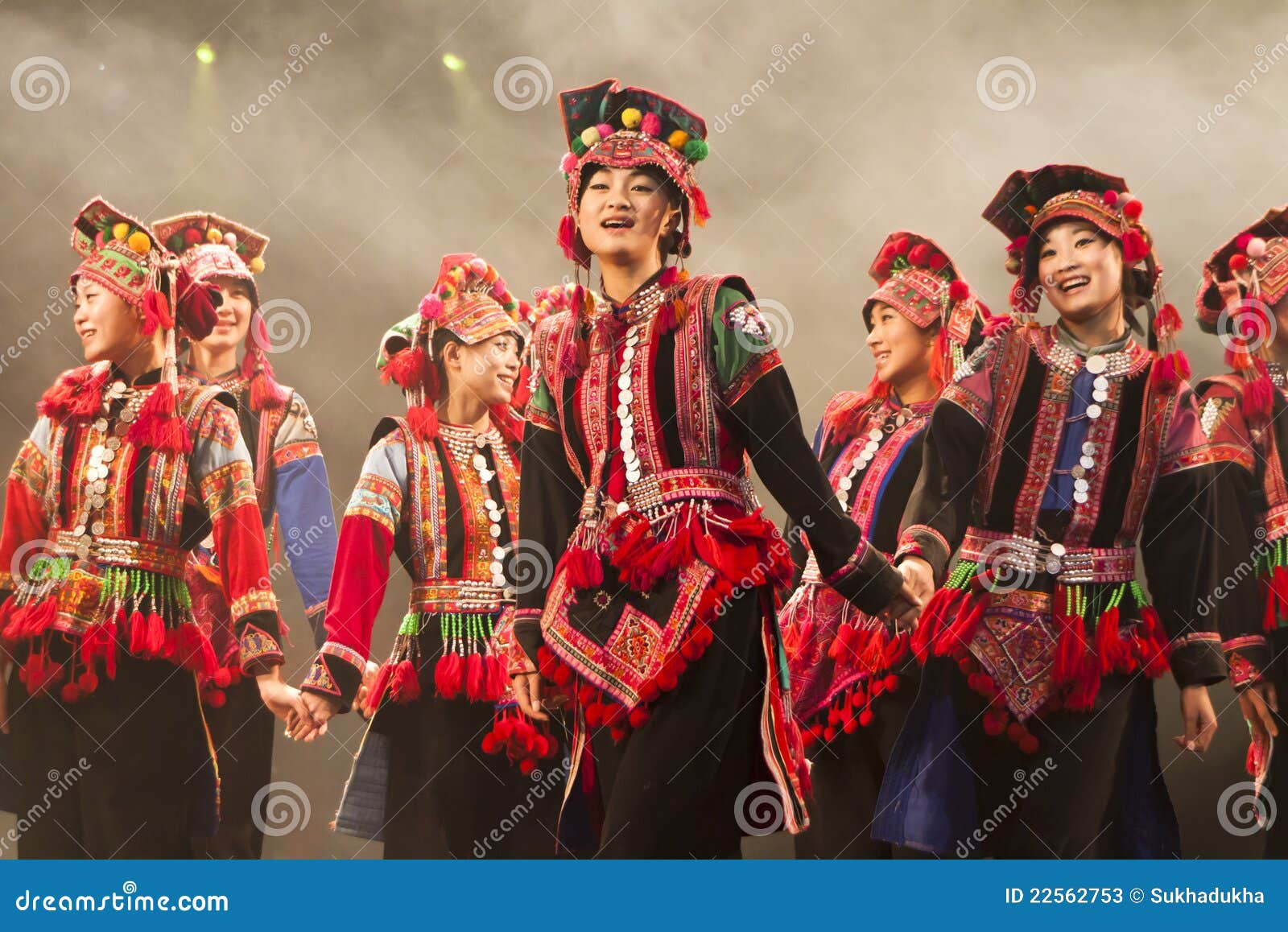 Chinese Ethnic Folk Dance editorial stock photo. Image of elegant ...