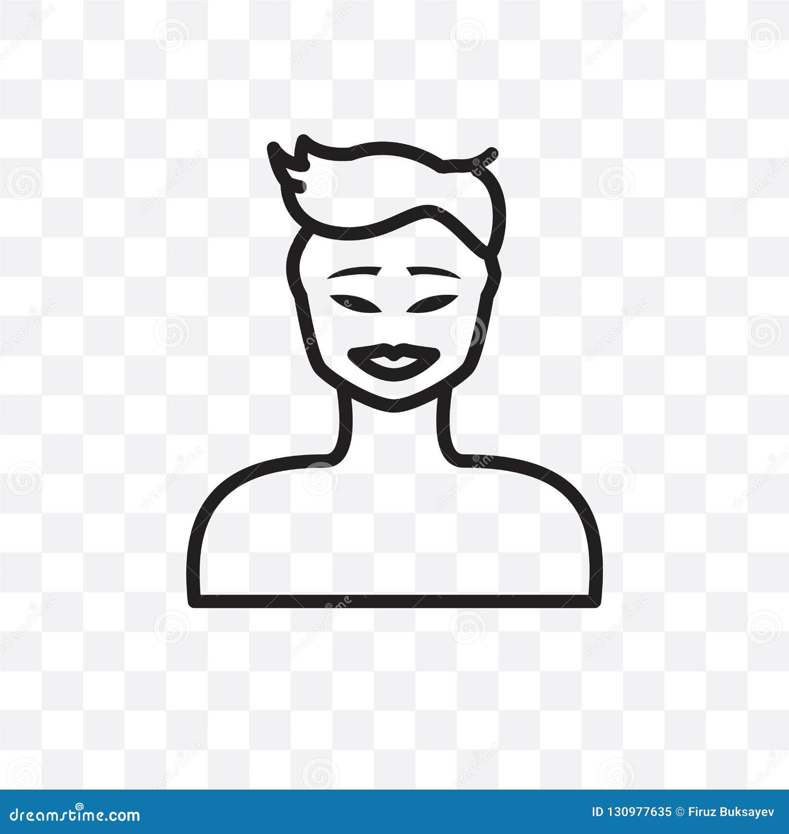 Chinese Face Vector Linear Icon Isolated on Transparent Background ...