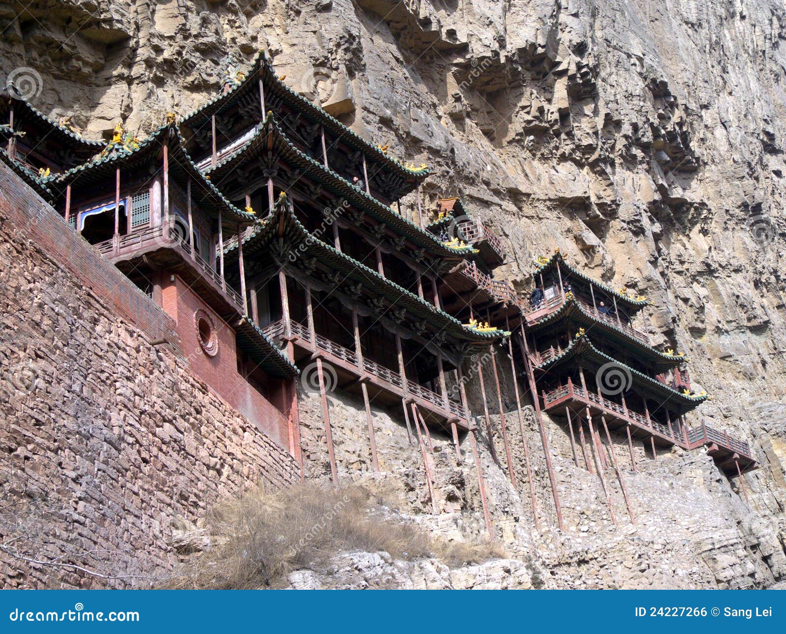 Chinese Famous Temple in the Cliff Stock Photo - Image of time, chinese ...