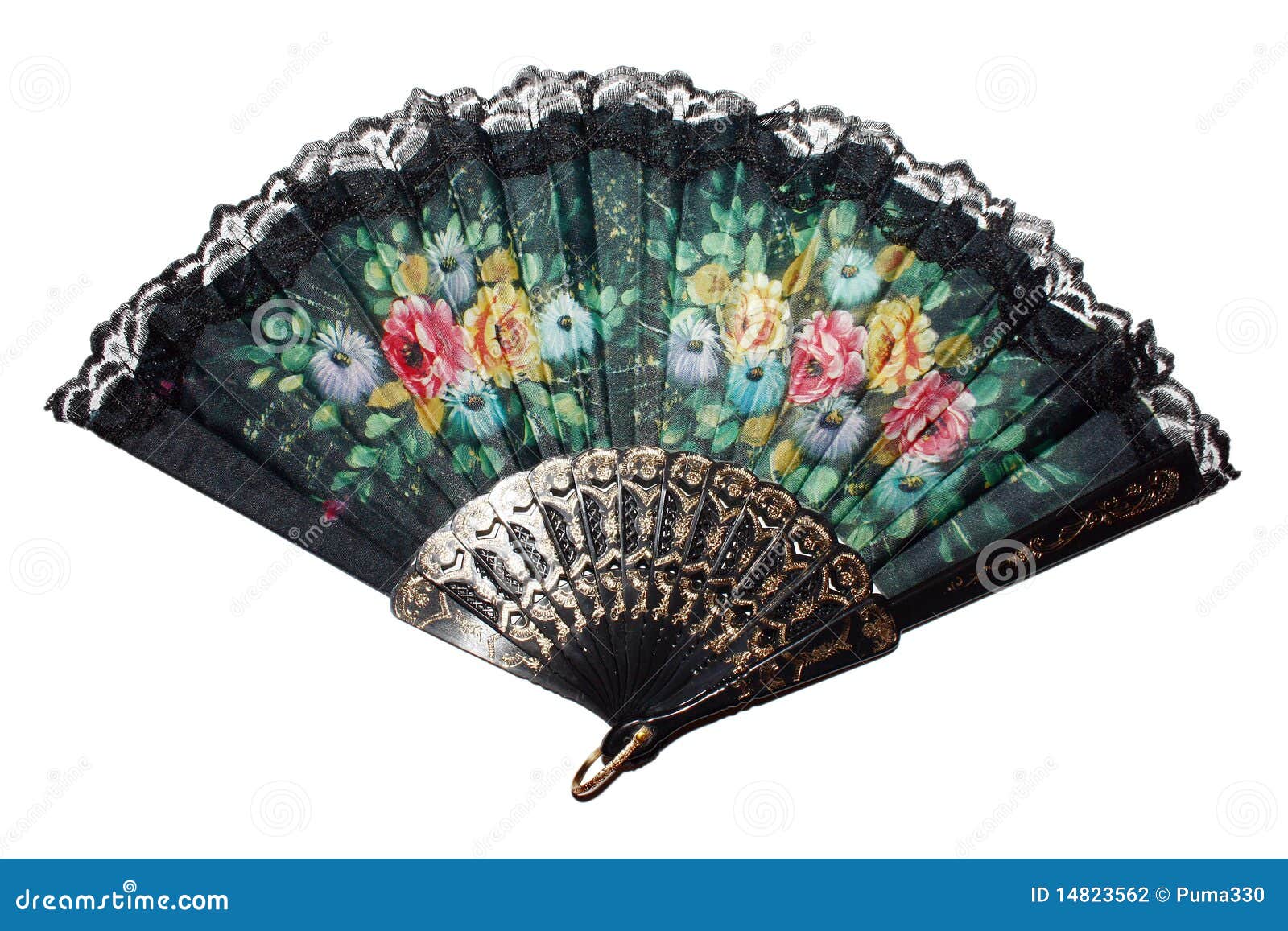 Chinese fan stock photo. Image of colorful, isolated - 14823562