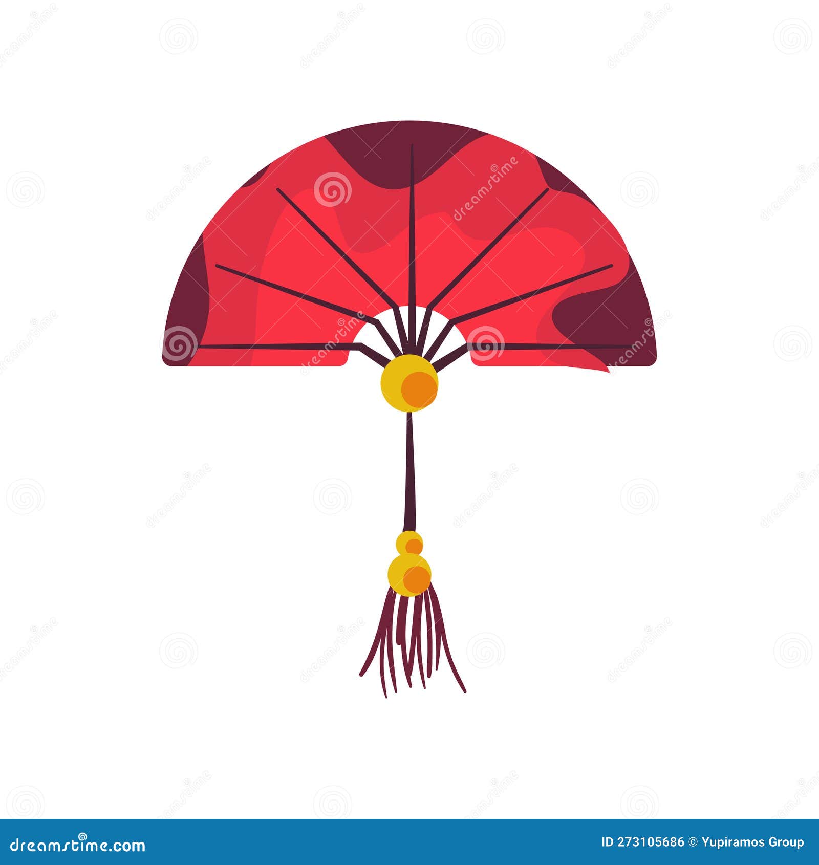 Chinese fan design stock vector. Illustration of tradition - 273105686