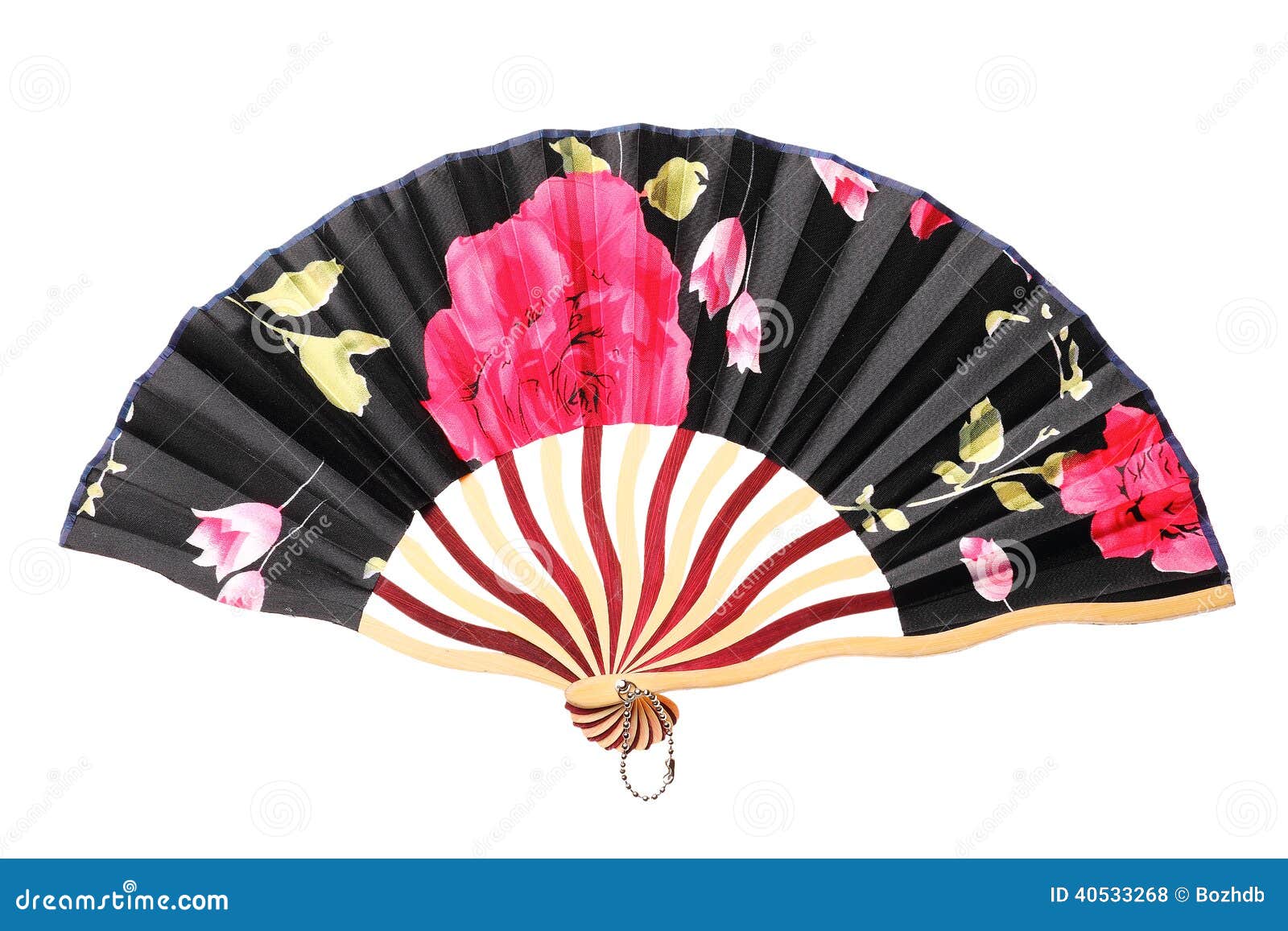 Chinese fan on white stock photo. Image of chinese, decorated - 40533268