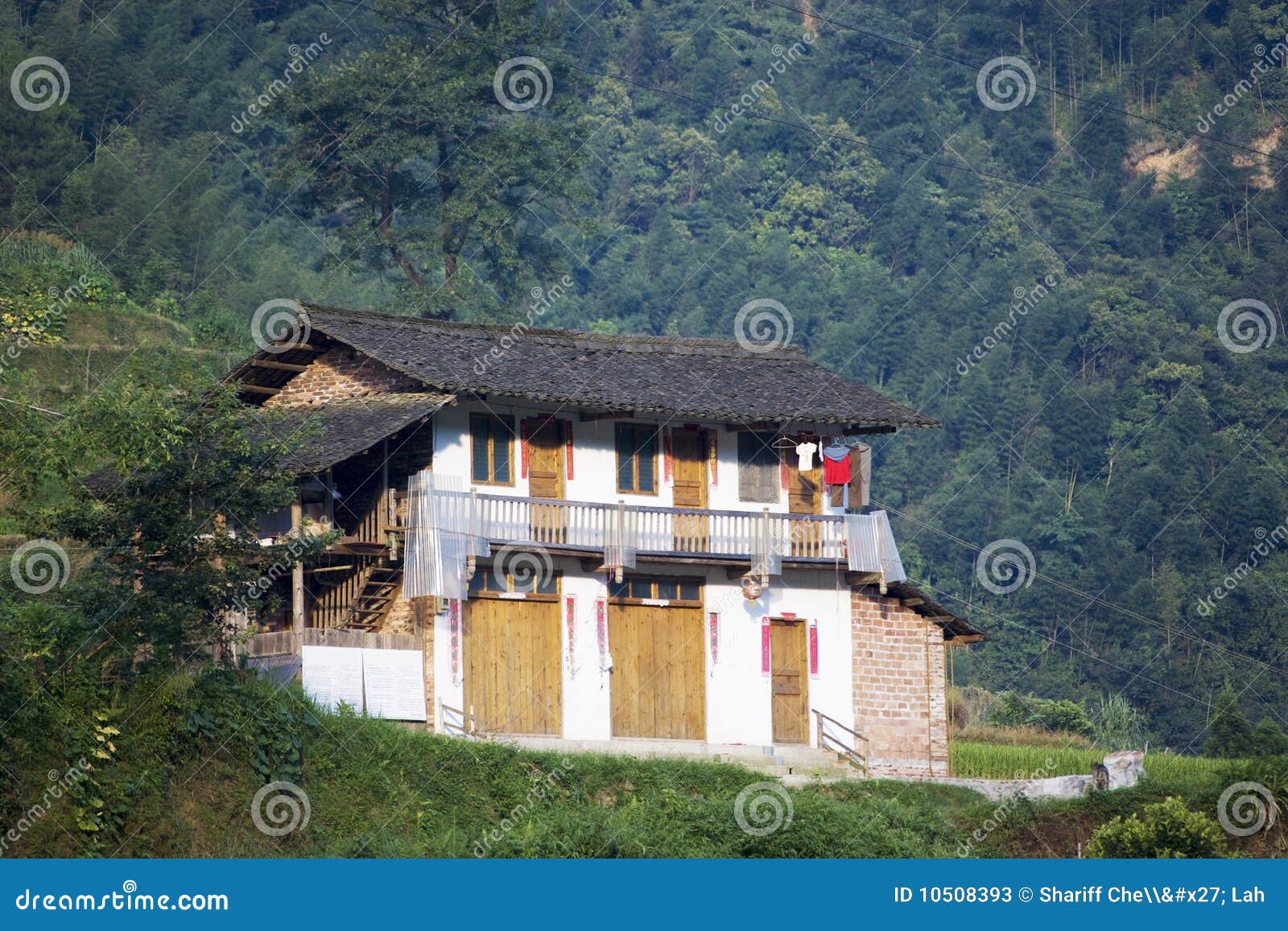 Chinese Farmer s House stock image. Image of landscape - 10508393
