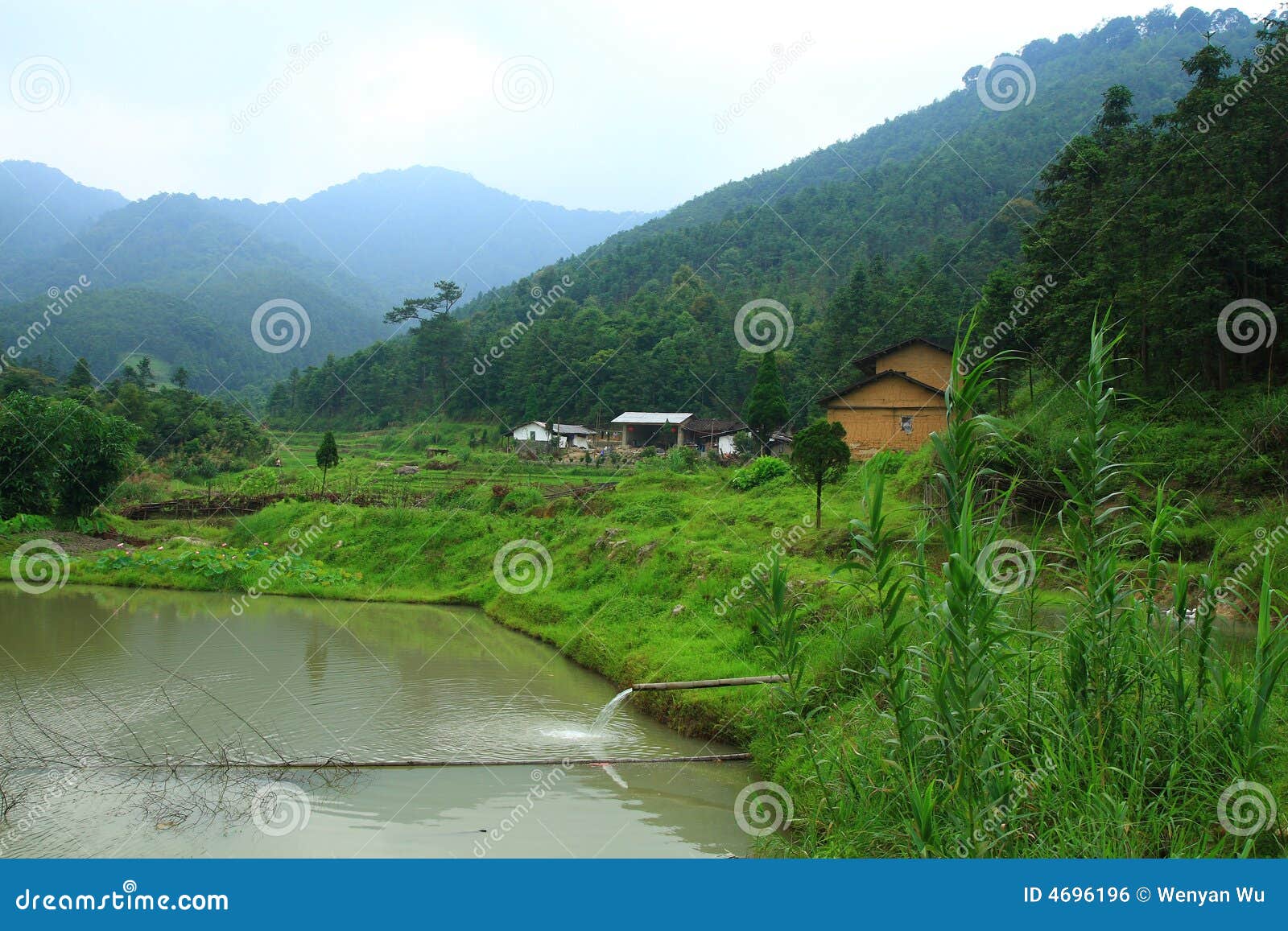 Chinese Farmhouse stock photo. Image of valley, plant - 4696196