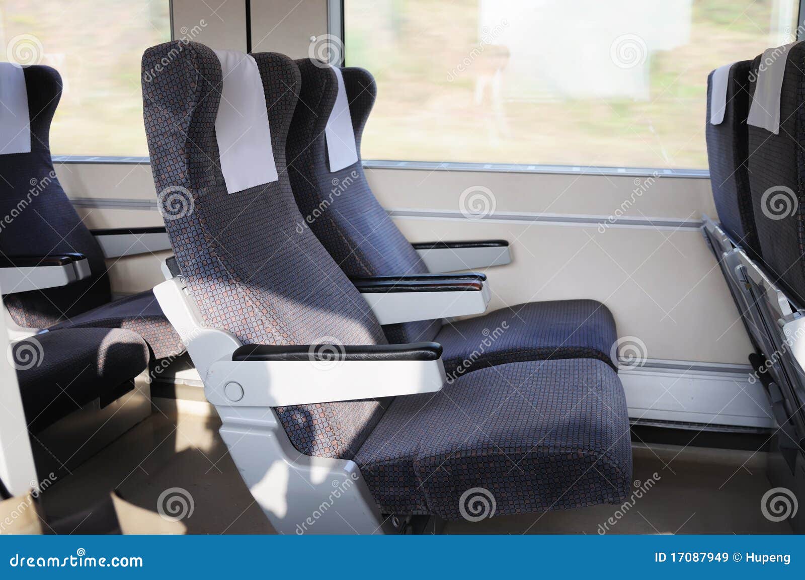 Train Interior At First-class On German Intercity Express. Empty Train ...