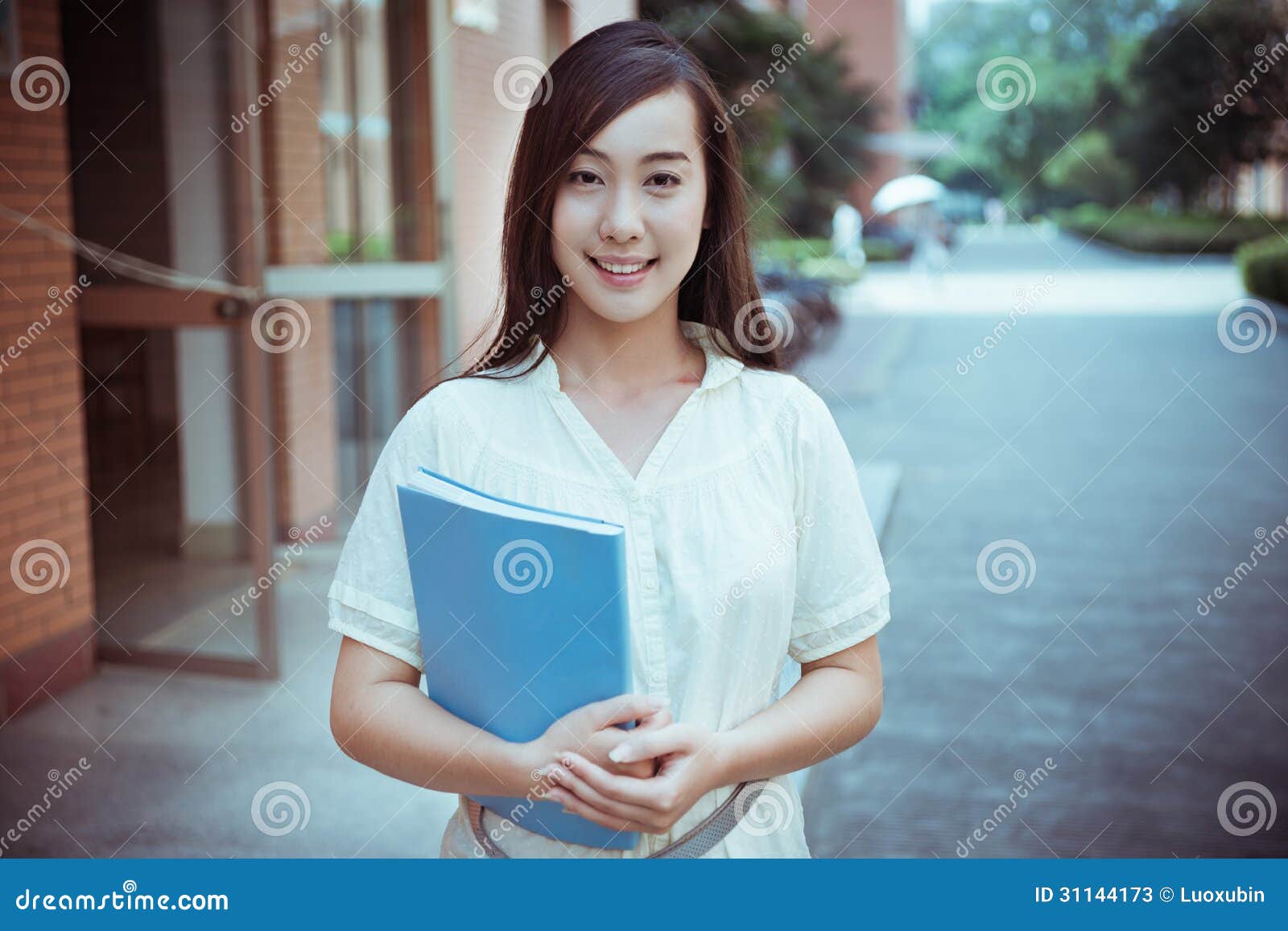 Chinese Female College Student Stock Image - Image of girl, chinese ...
