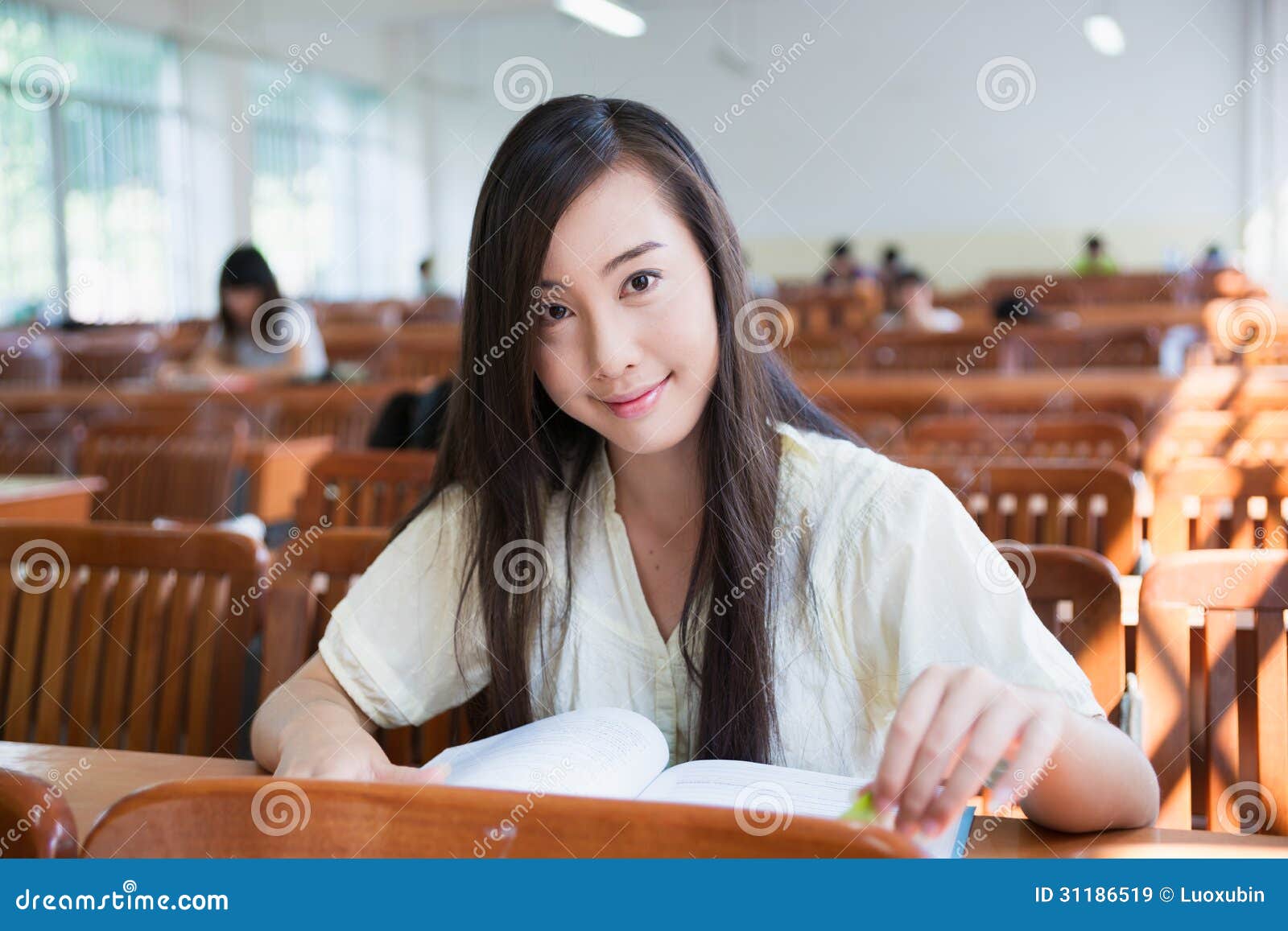 Chinese Female College Student Stock Image - Image of young, education ...