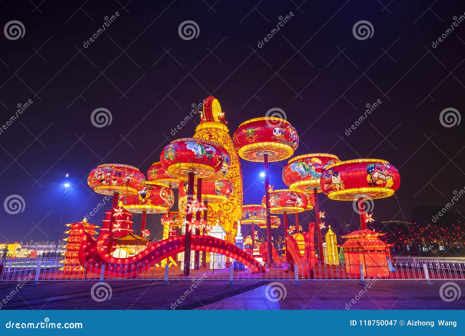 Chinese festive lantern editorial photography. Image of colors - 118750047