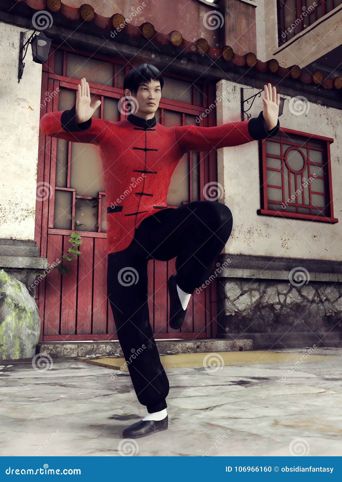 Chinese Fighter Poses With Sword For Your Scenes Specially For Collage ...