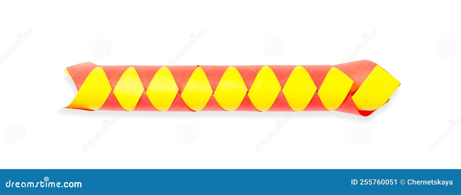 Chinese Finger Trap Isolated on White, Top View Stock Image - Image of ...