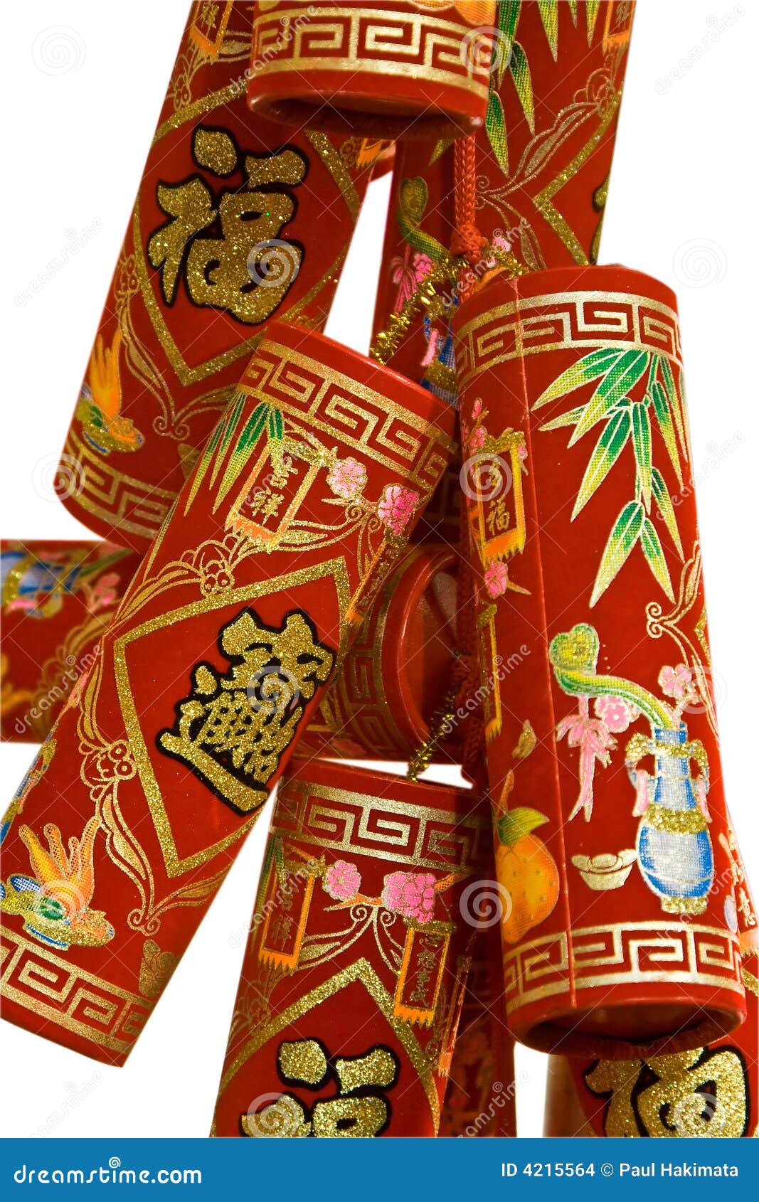 Chinese fire crackers stock photo. Image of works, isolated - 4215564