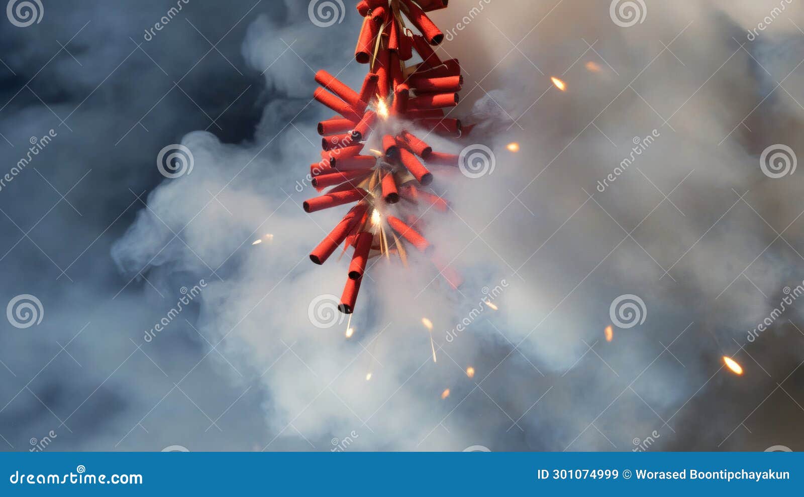 Chinese firecracker, ai stock image. Image of smoke - 301074999