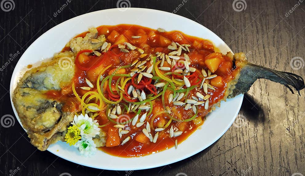Chinese fish dishes stock image. Image of gourmet, lunch - 16616575