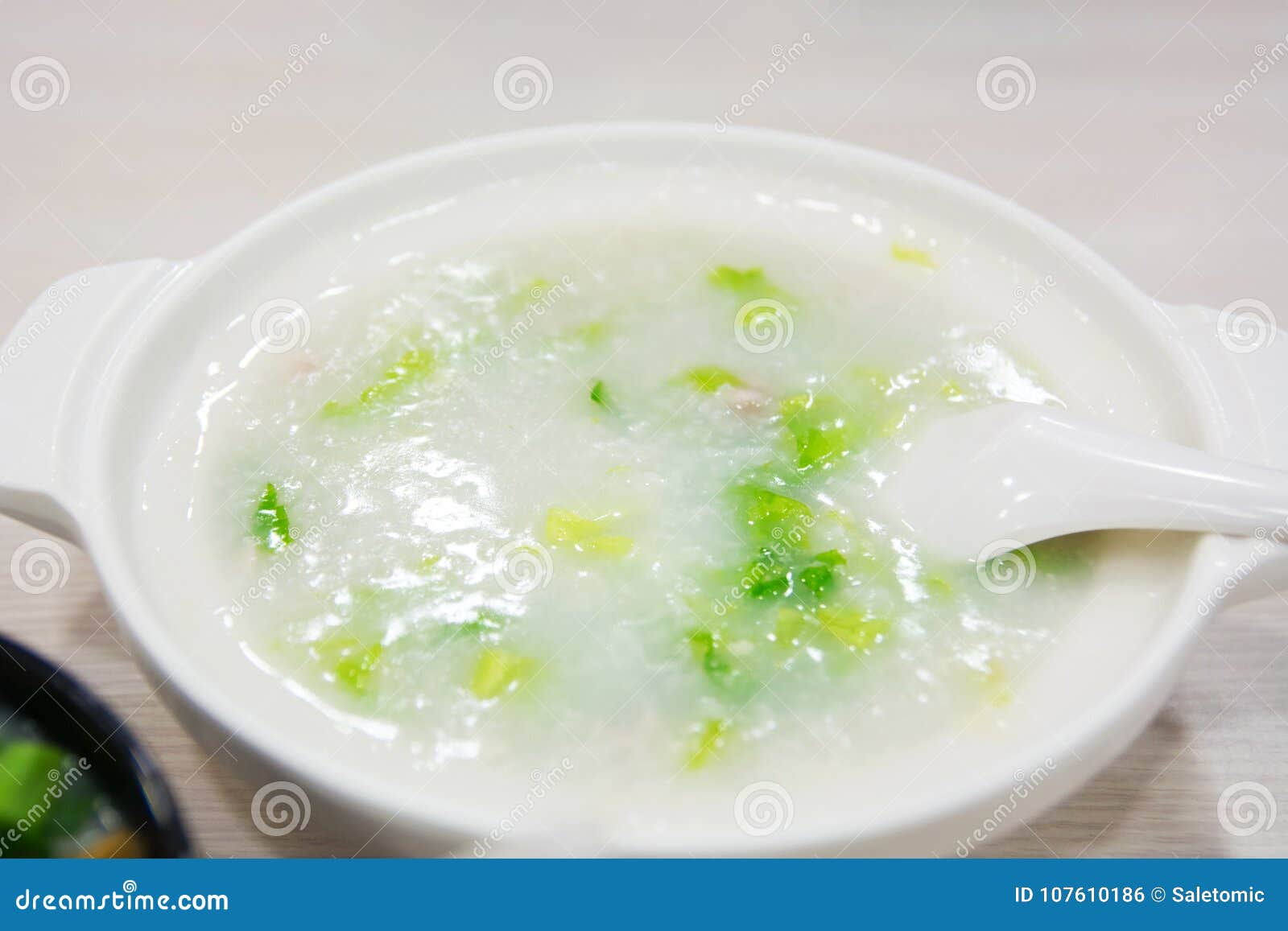Chinese Fish and Rice Porridge Served in a Restaurant Stock Photo ...