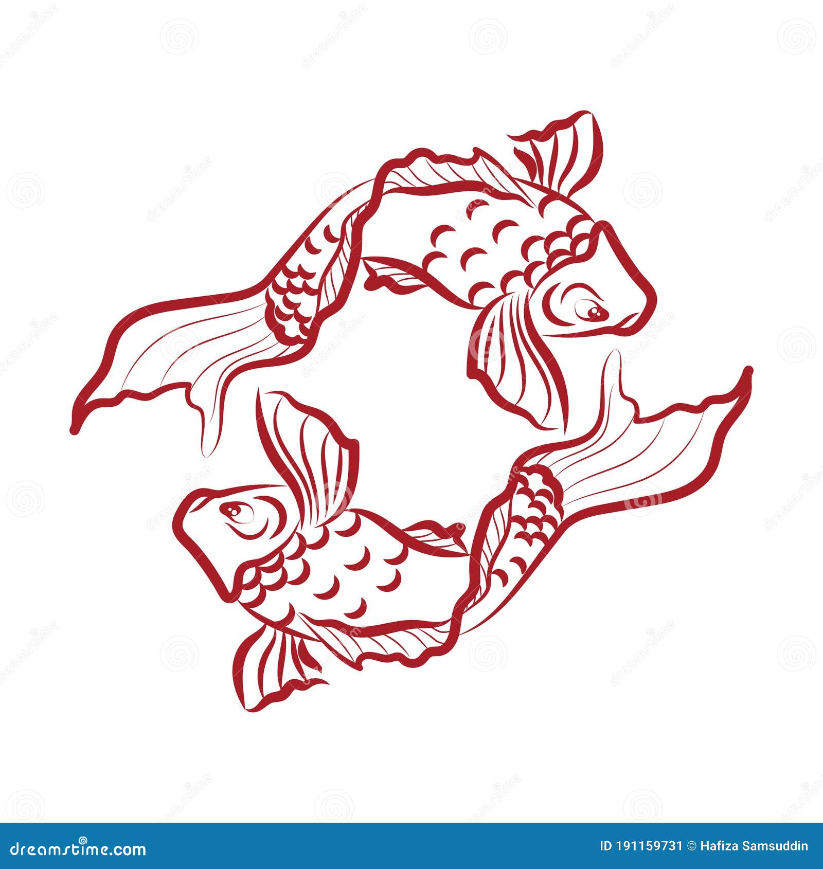 Chinese Fish. Vector Illustration Decorative Design Stock Vector ...