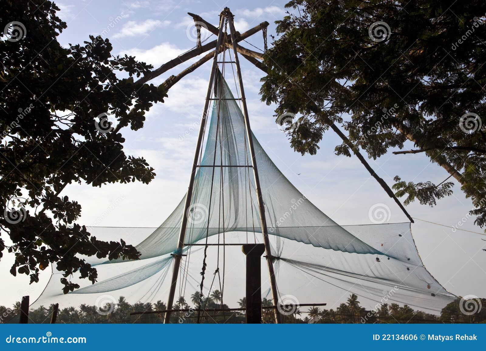 Chinese fishing net stock photo. Image of india, horizon - 22134606