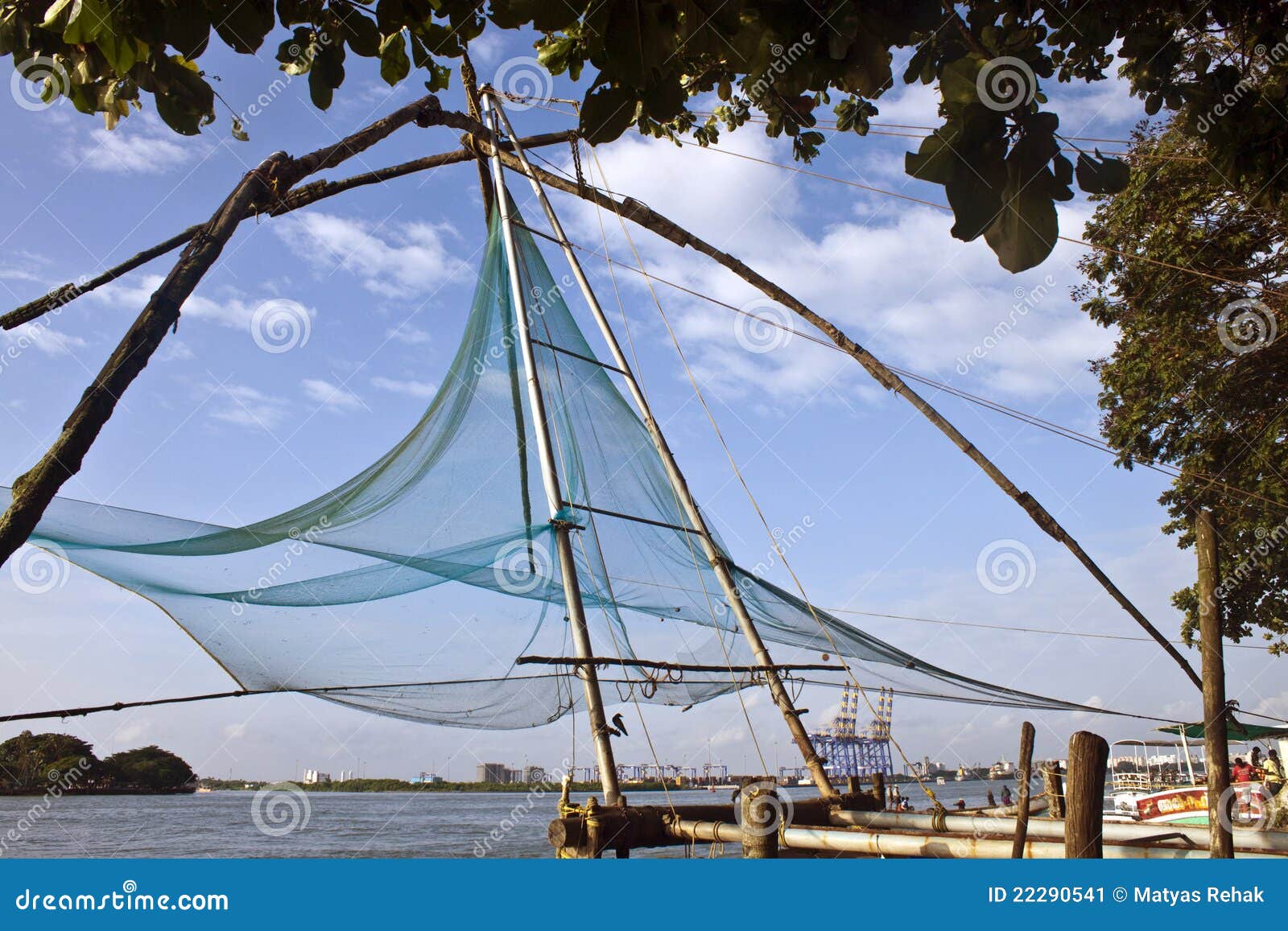 Chinese fishing net stock image. Image of nature, tropical - 22290541