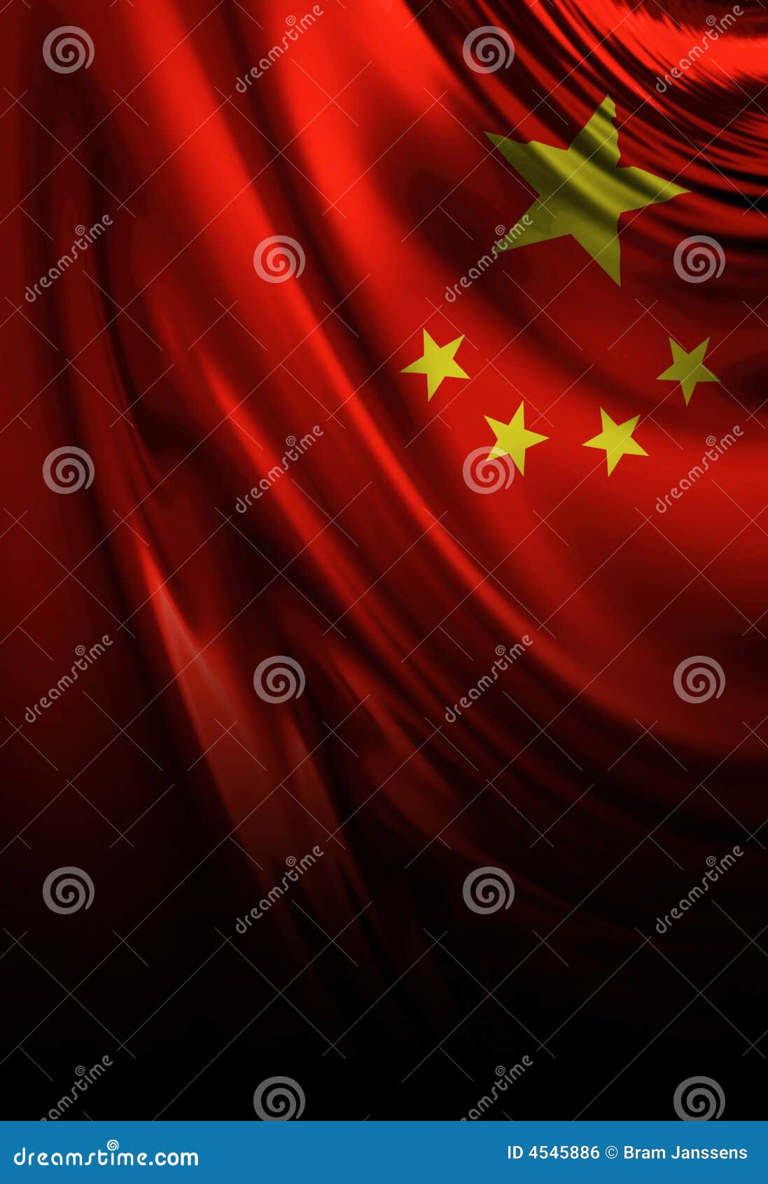 Chinese flag stock illustration. Illustration of china - 4545886
