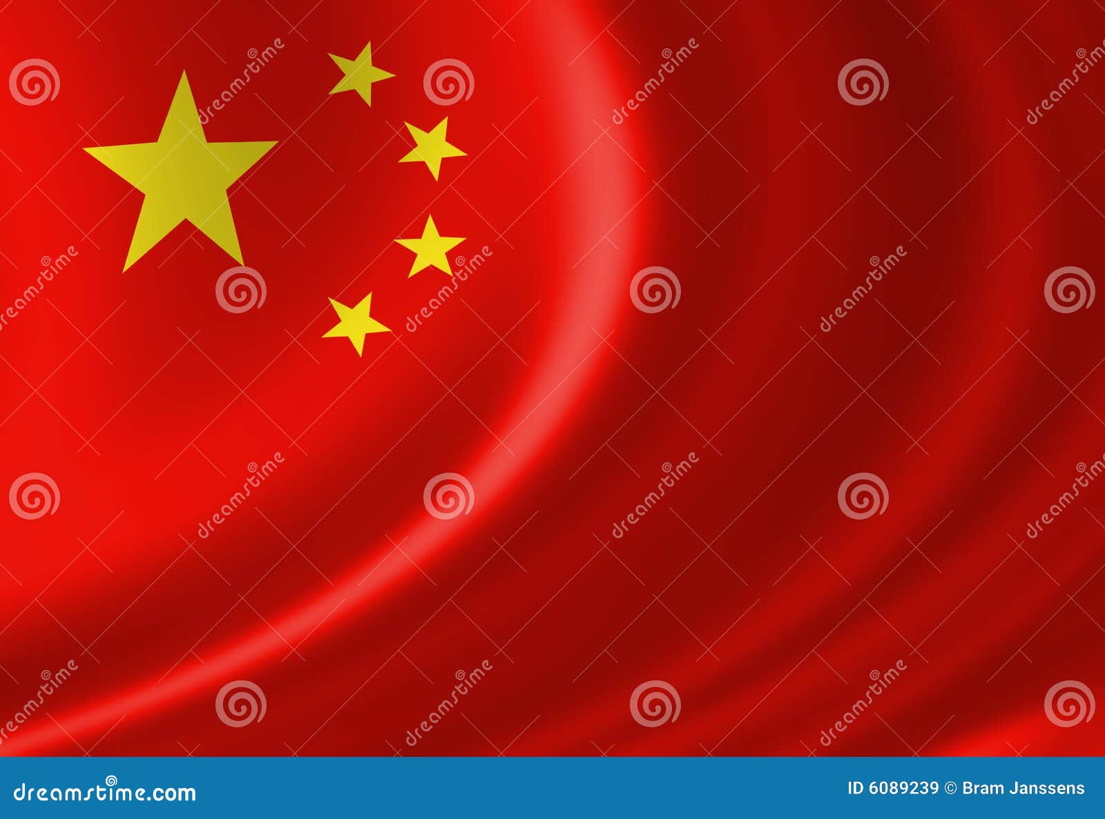 Chinese flag stock illustration. Illustration of wind - 6089239
