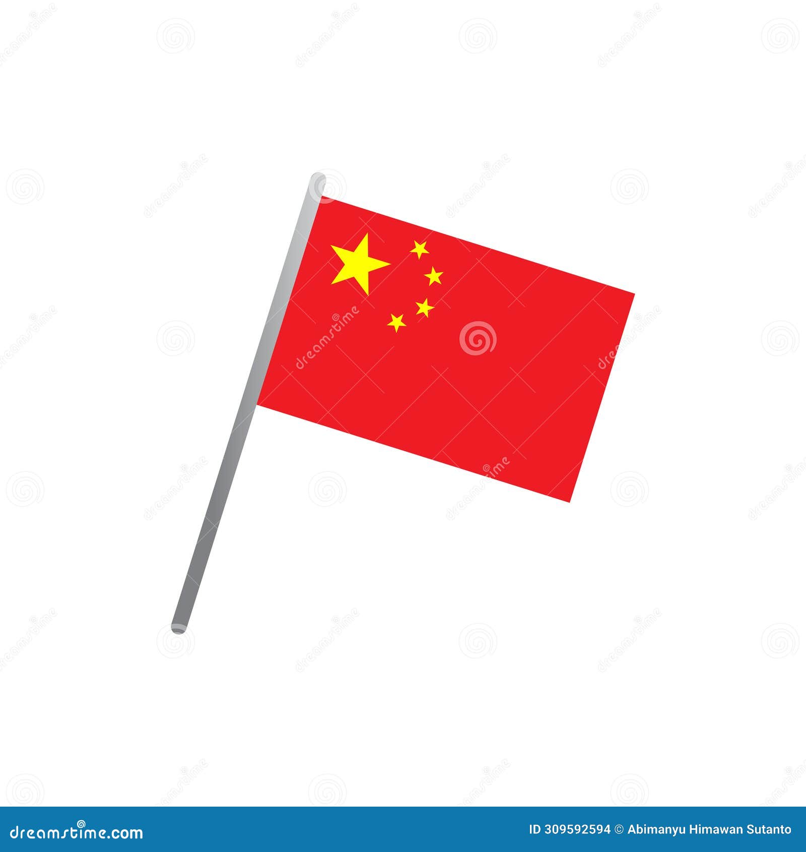 Chinese flag icon vector stock vector. Illustration of nation - 309592594