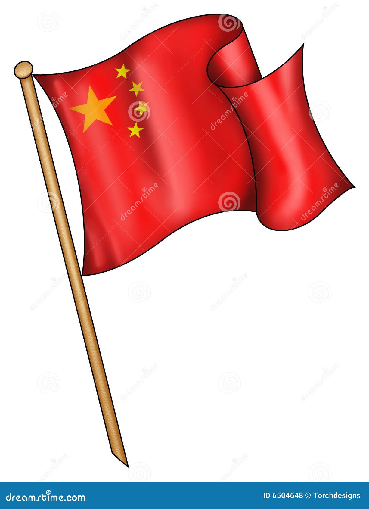 Chinese Flag Illustration stock illustration. Illustration of patriotic ...