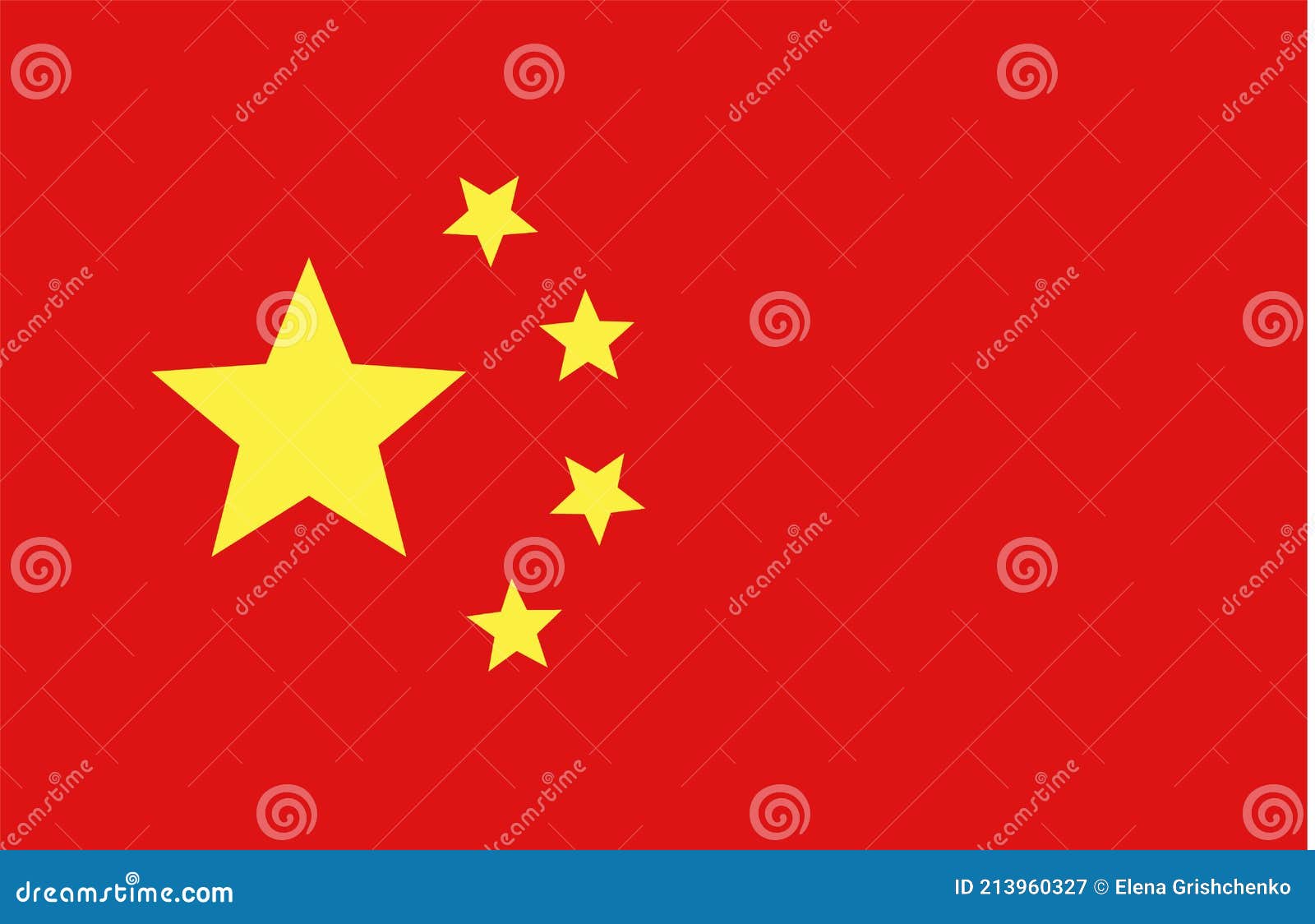Chinese Flag. National Symbol Fo China. Vector Stock Vector ...
