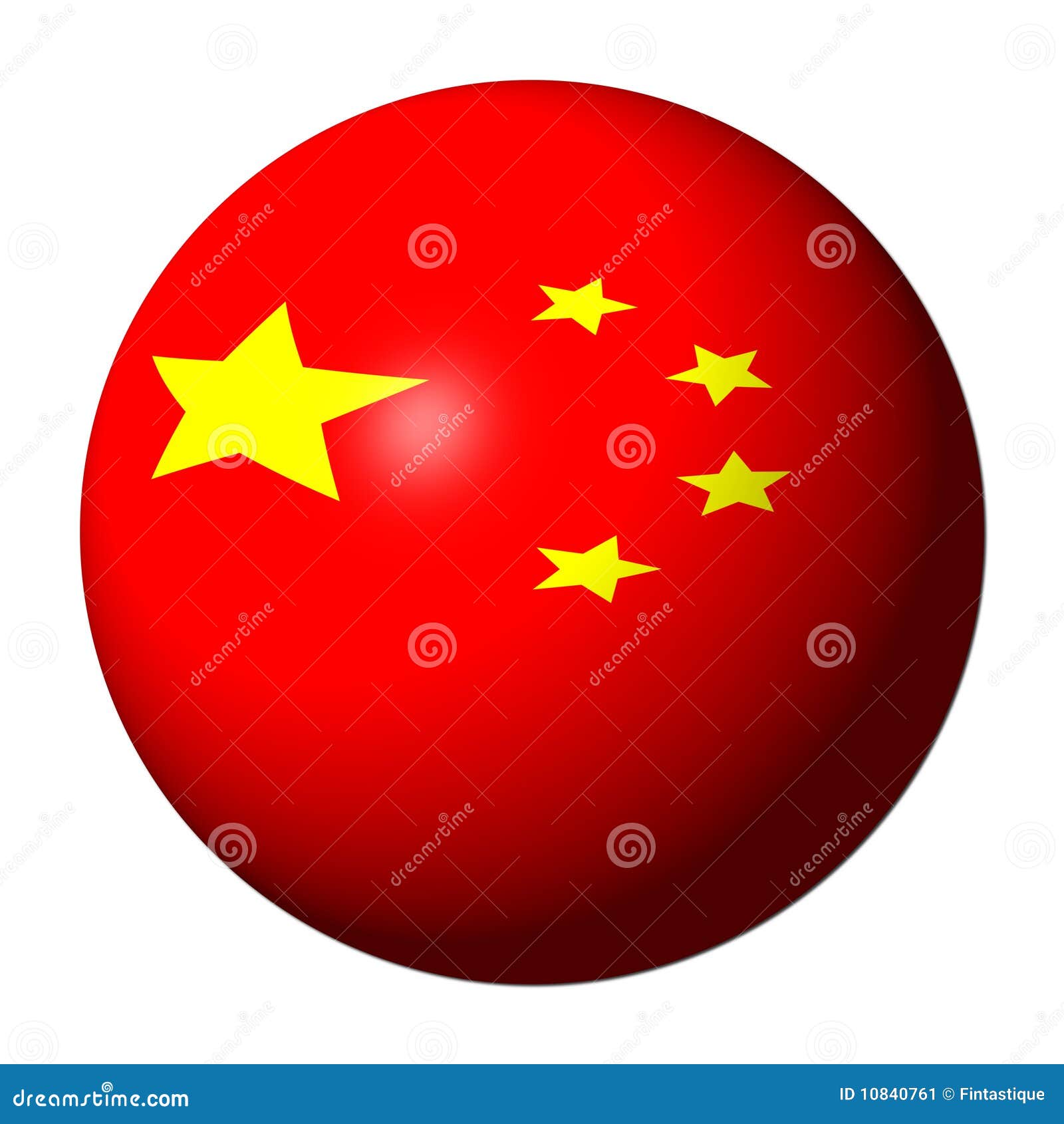 Chinese flag sphere stock illustration. Illustration of ball - 10840761