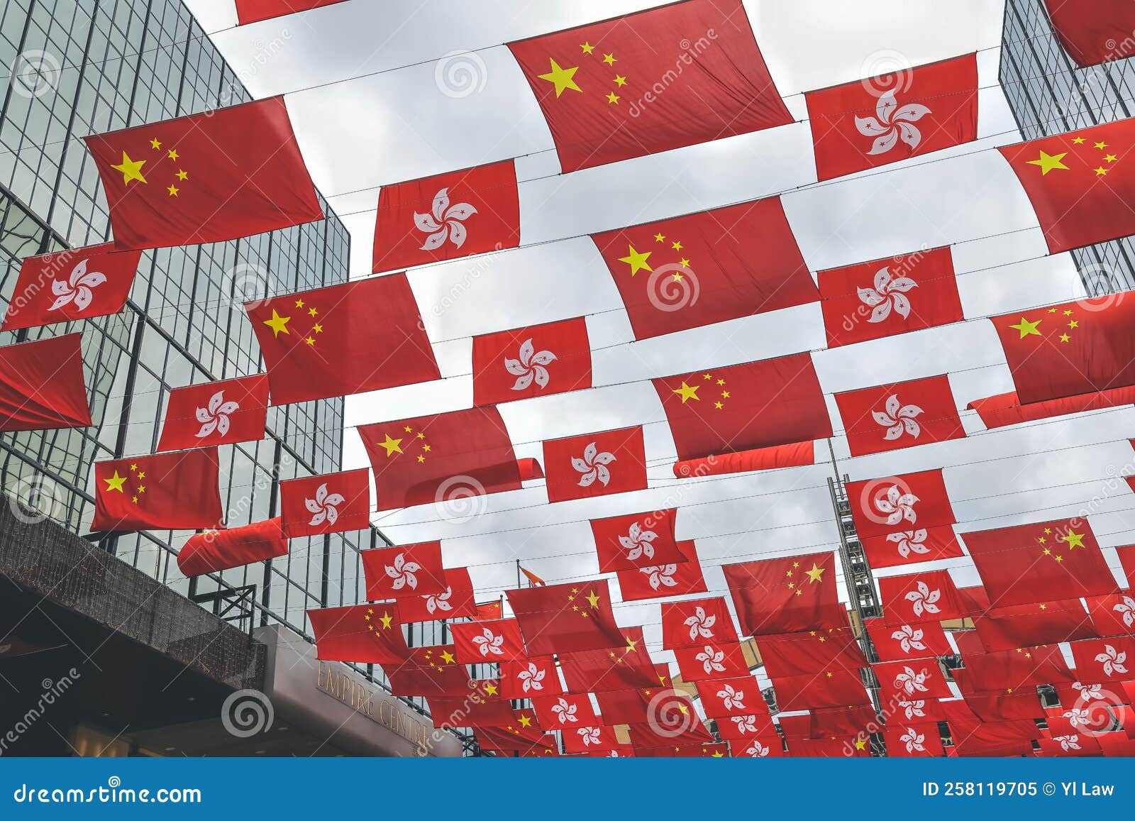 A Chinese Flags Hanging the Building, HK 1 OCT 2022 Editorial Image ...