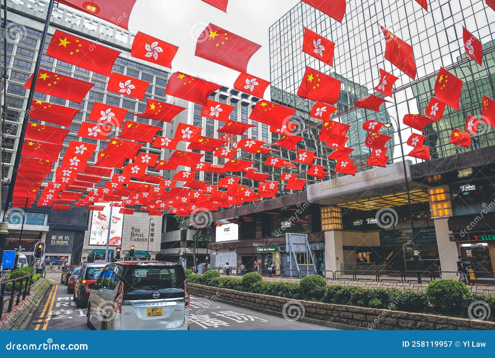 A Chinese Flags Hanging the Building, HK 1 OCT 2022 Editorial Photography - Image of people ...