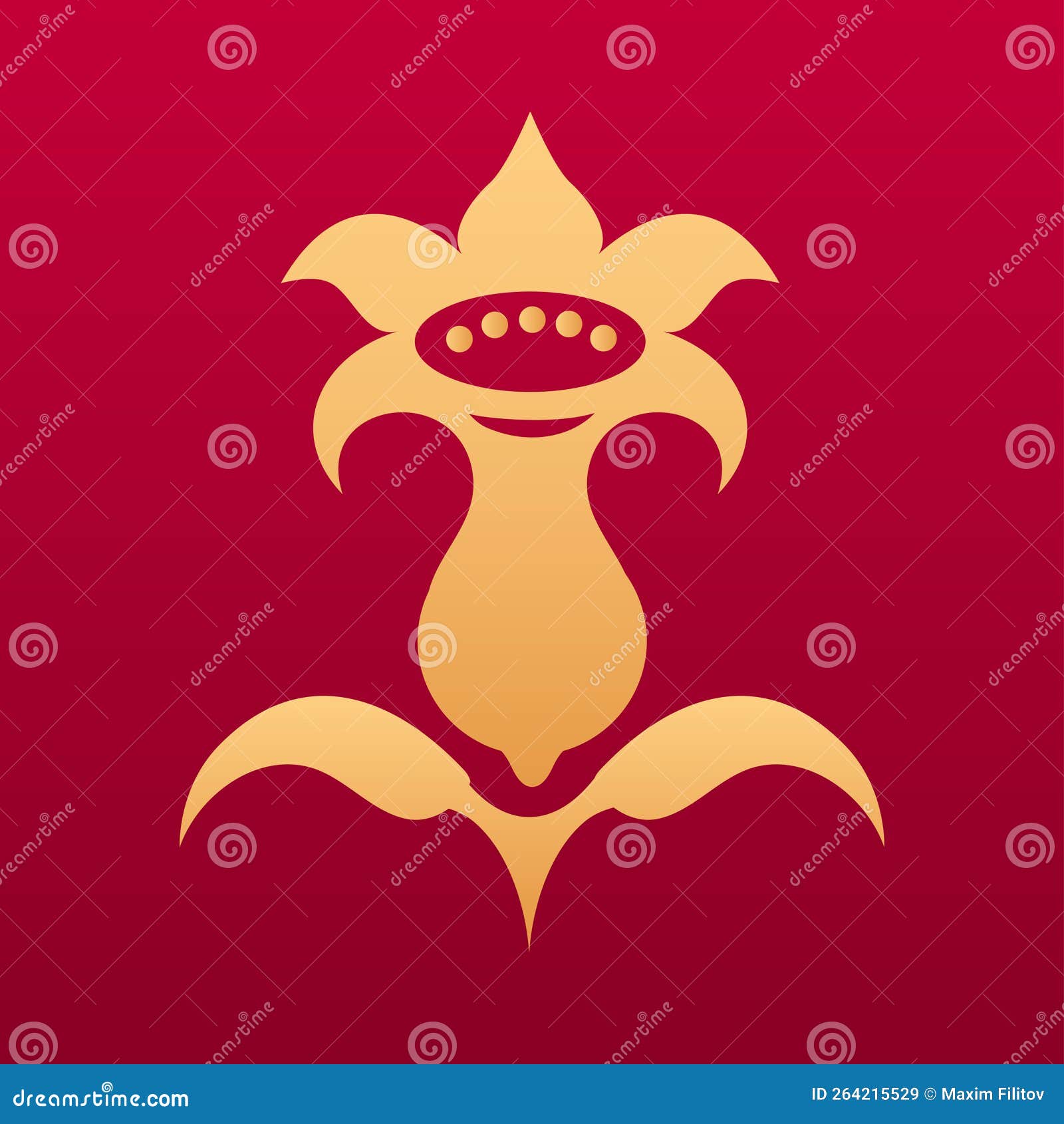 Chinese Floral Decorative Element. Chinese Traditional Flower Pattern ...