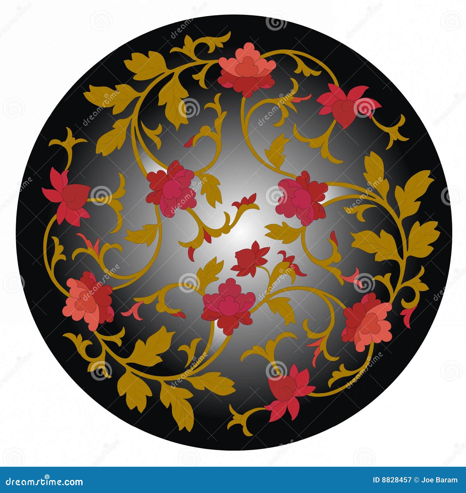 Chinese floral design stock vector. Illustration of decoration - 8828457