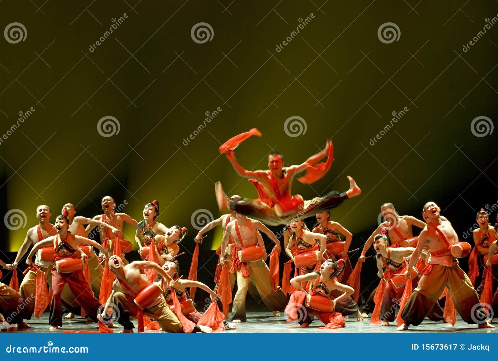 Chinese folk group dance editorial photography. Image of female - 15673617