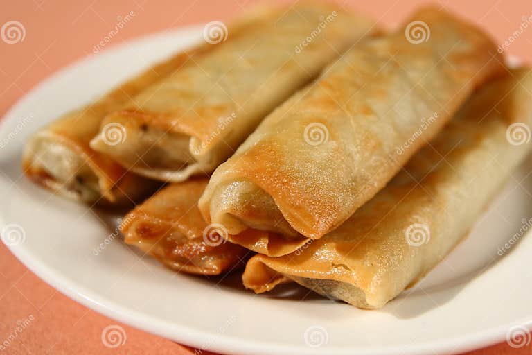 Chinese Food stock image. Image of spring, yellow, roll - 8157531