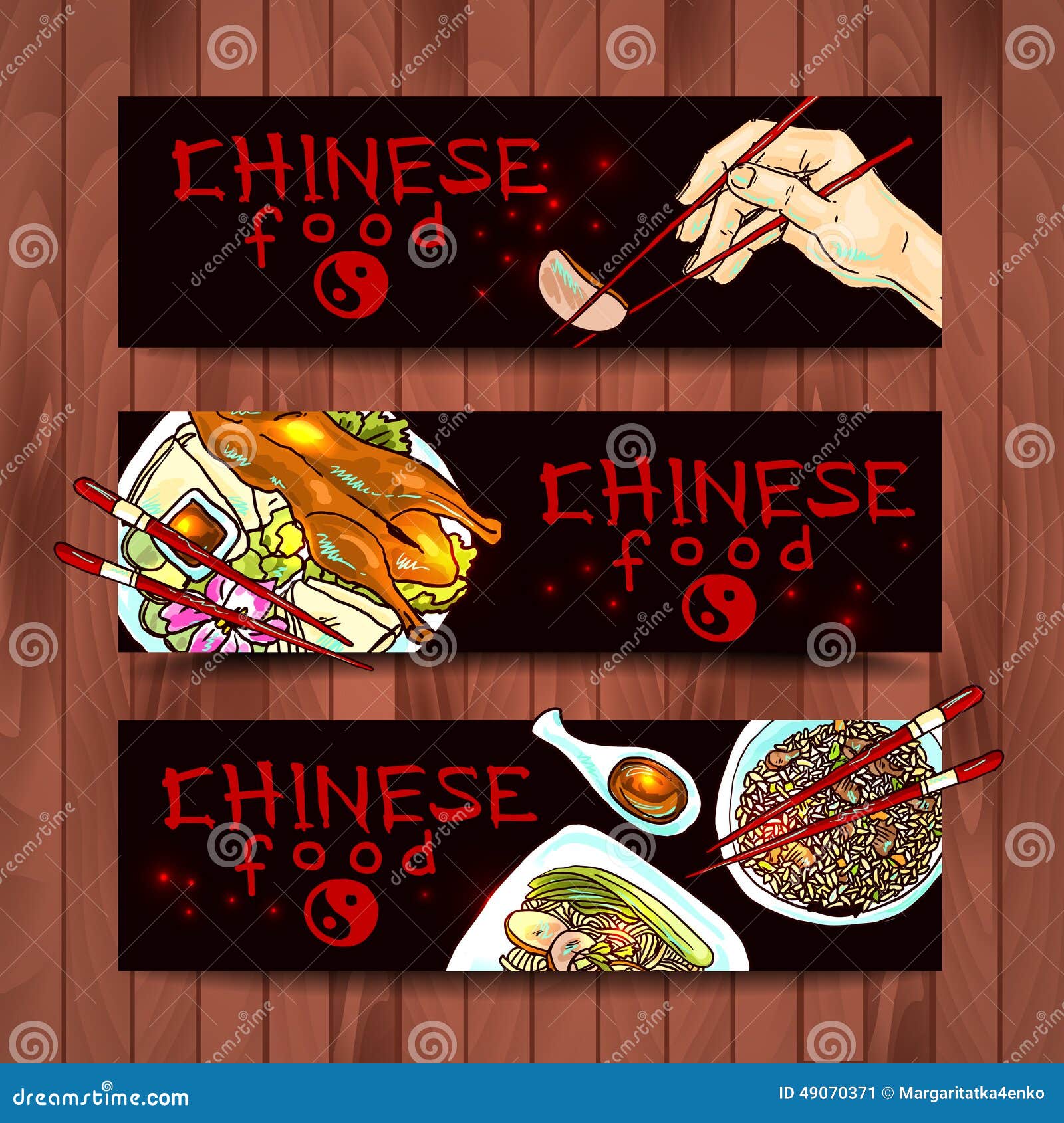 Chinese food banners stock vector. Illustration of delicious - 49070371