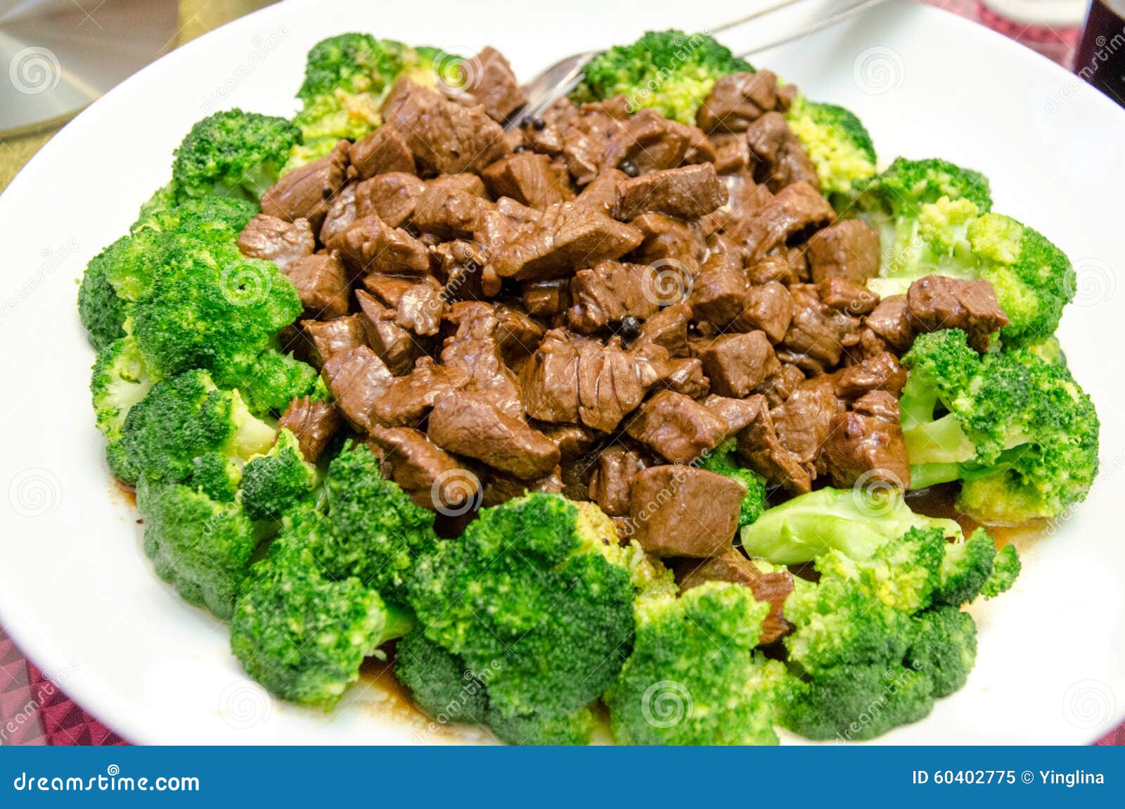 Chinese Food a Beef and Broccoli Plate Stock Image - Image of brown ...