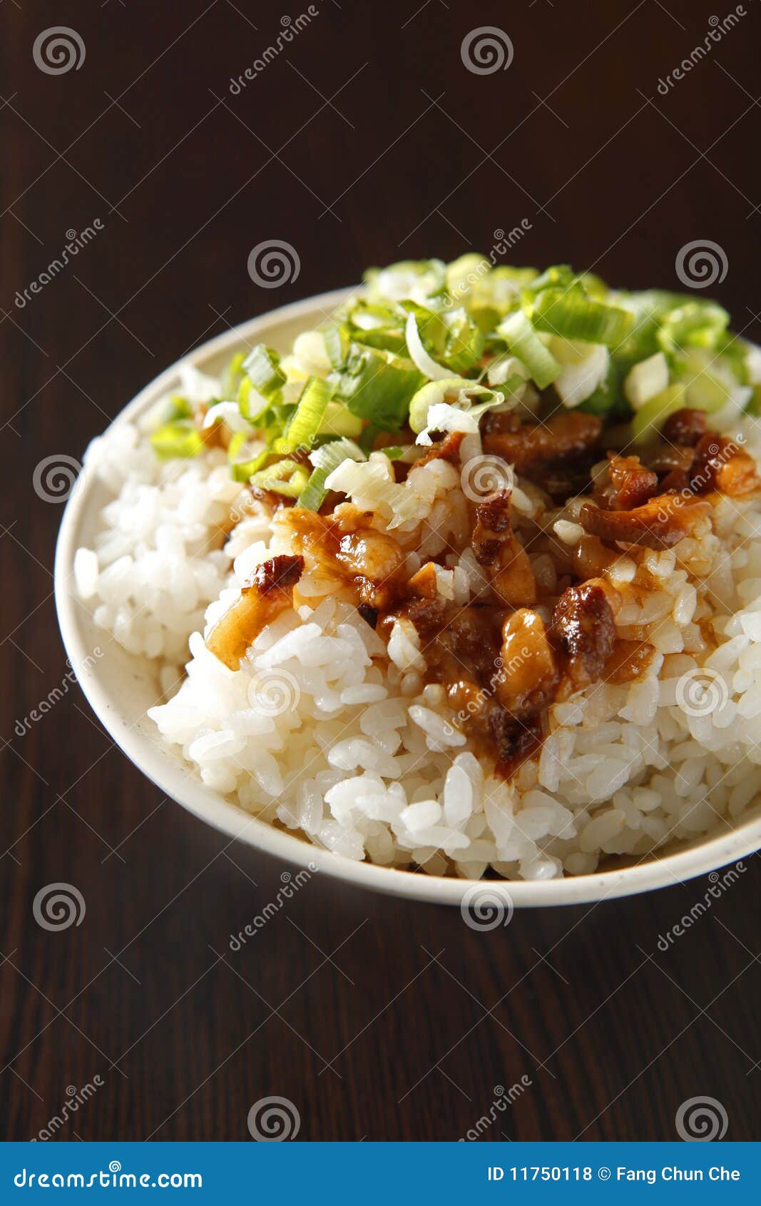 Chinese Food, Braised Pork Rice Stock Photo - Image of onion, meat ...
