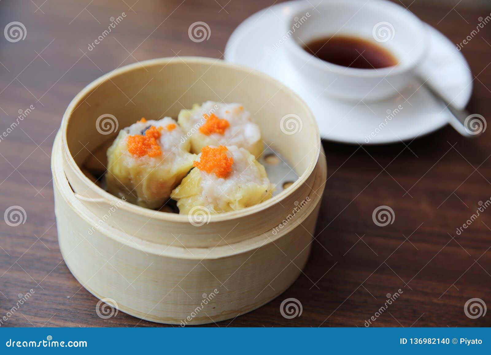 Chinese Food Dim Sum in Bamboo Basket Stock Photo - Image of lunch ...