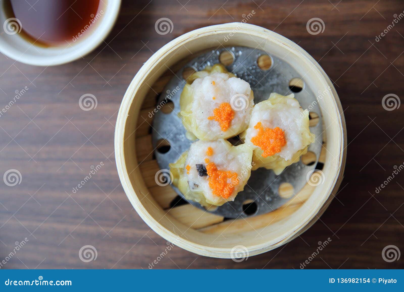 Chinese Food Dim Sum in Bamboo Basket Stock Photo - Image of steamed ...