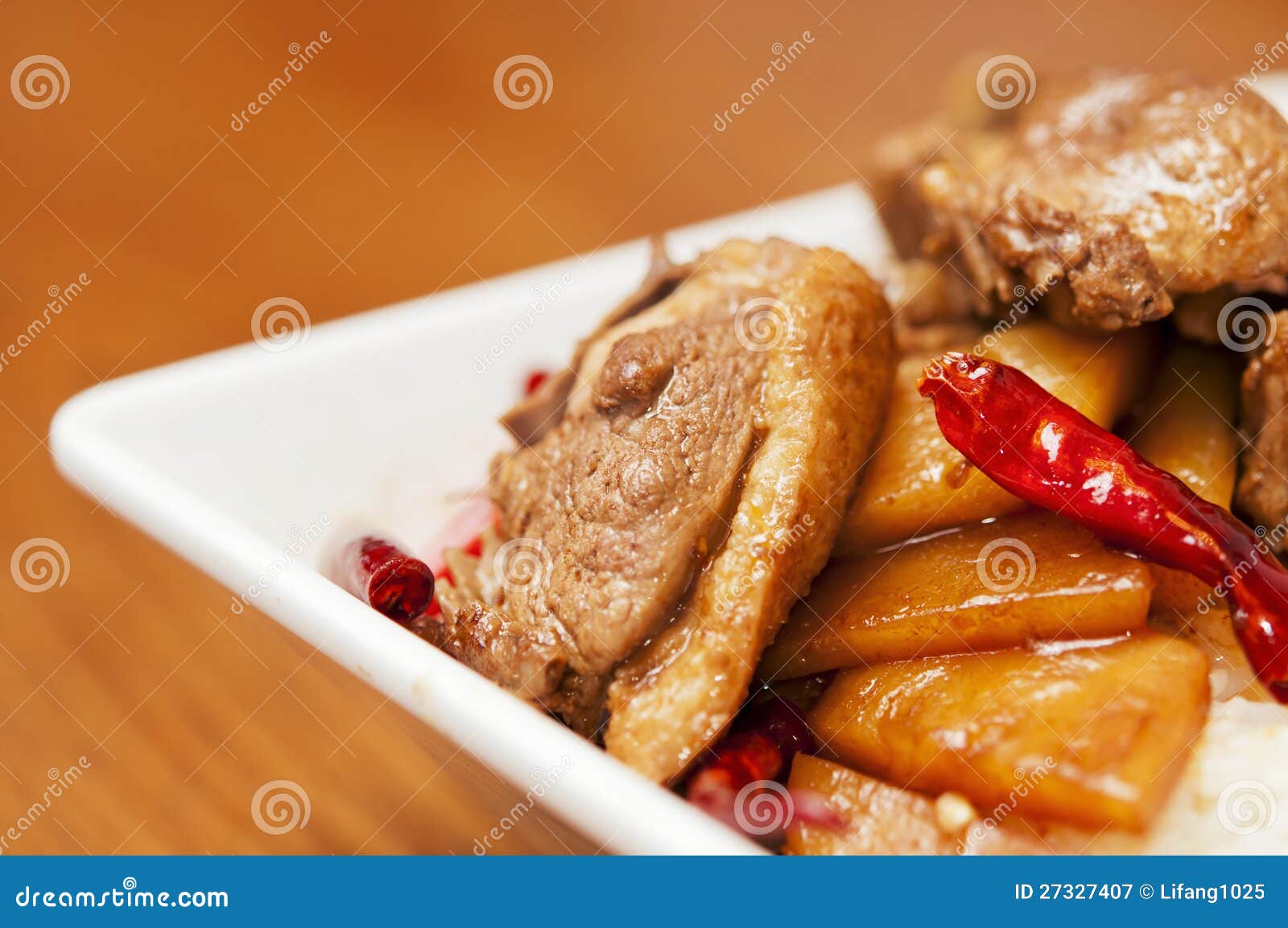 Chinese Food-Duck Meat and Tender Ginger Stock Image - Image of ...