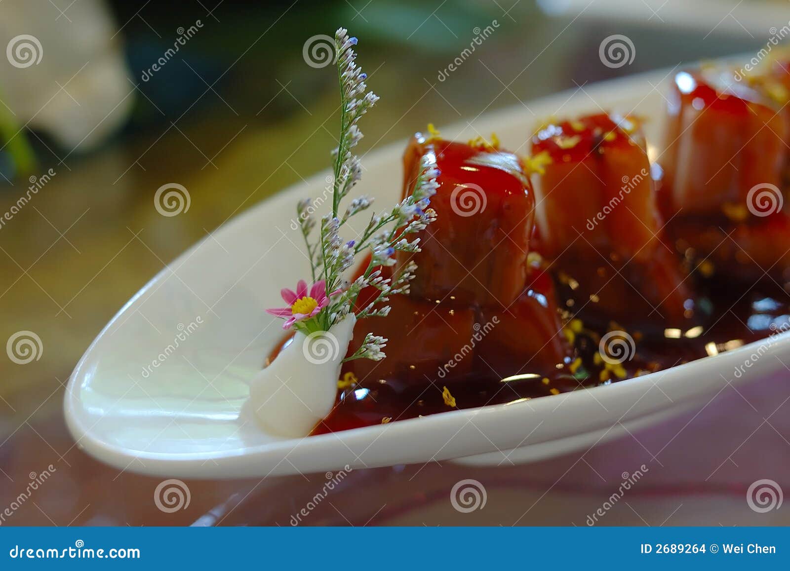 Chinese Food: Honey Lotus Root Stock Photo - Image of decoration, china ...