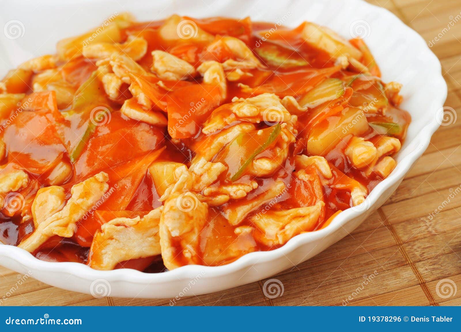 Chinese Food on Plate Close Up Stock Photo - Image of delicious ...
