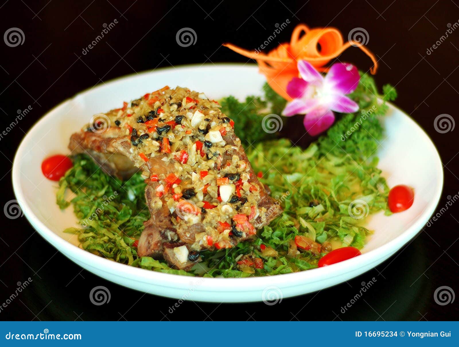 Chinese food: pork chops stock photo. Image of meal, flacour - 16695234